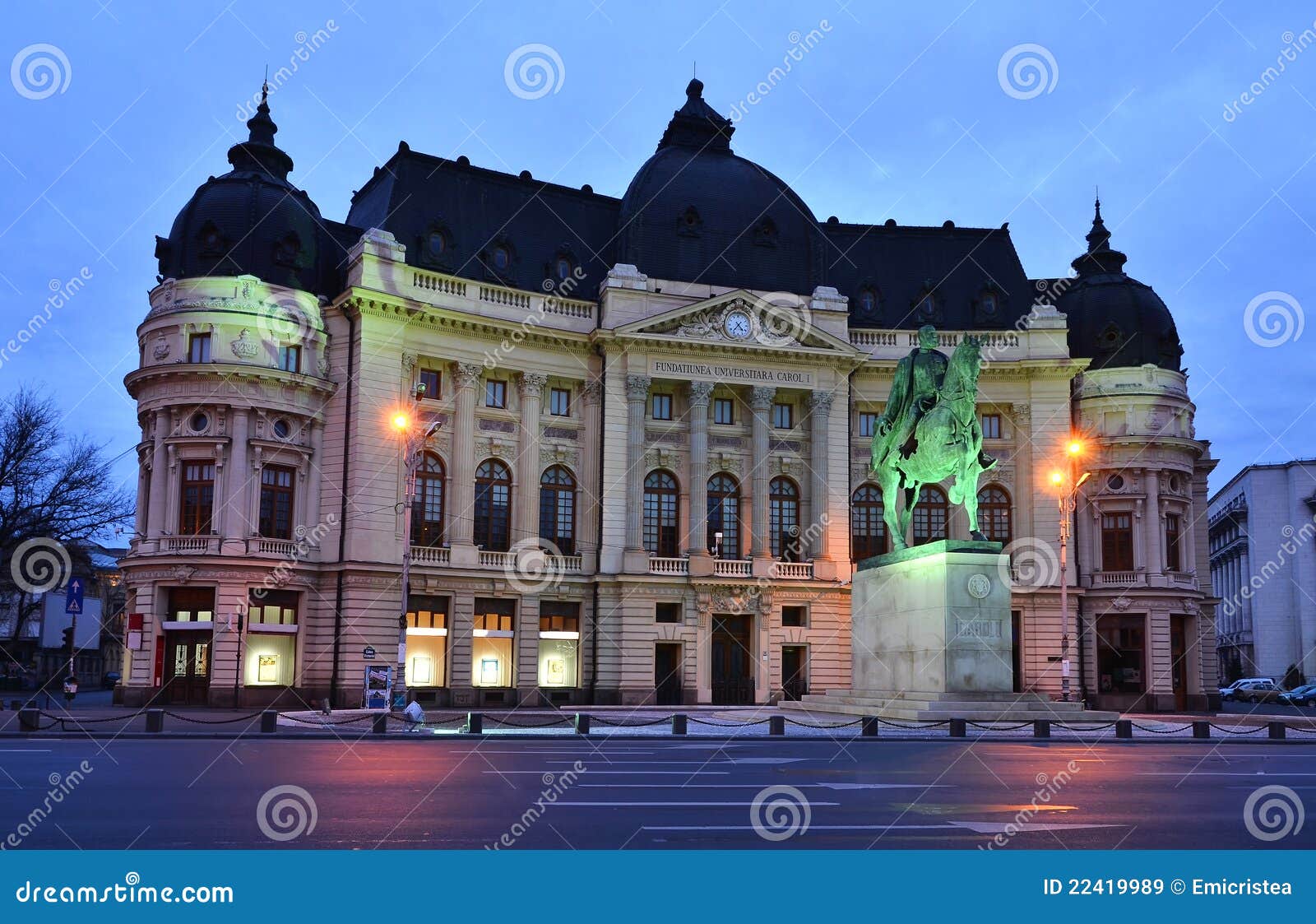 Central University Library, Bucharest Stock Image - Image of public ...