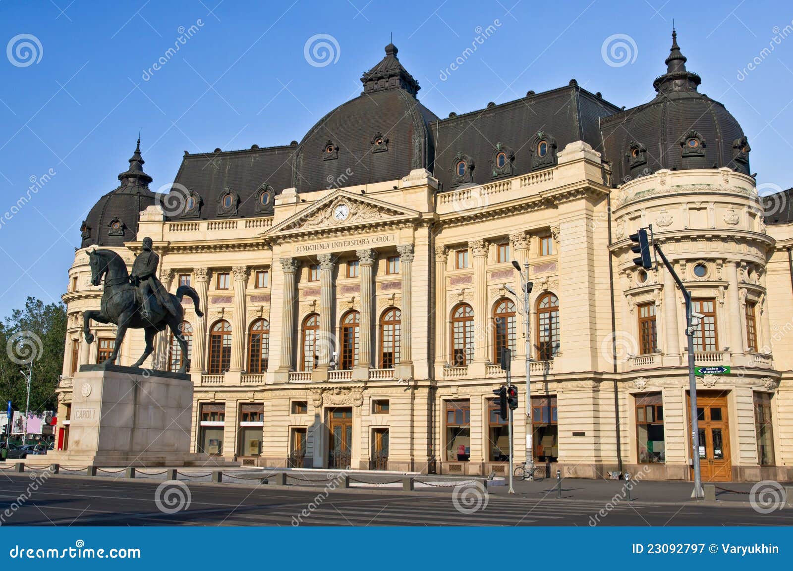 The Central University Library. Bucharest. Stock Image - Image of rich ...