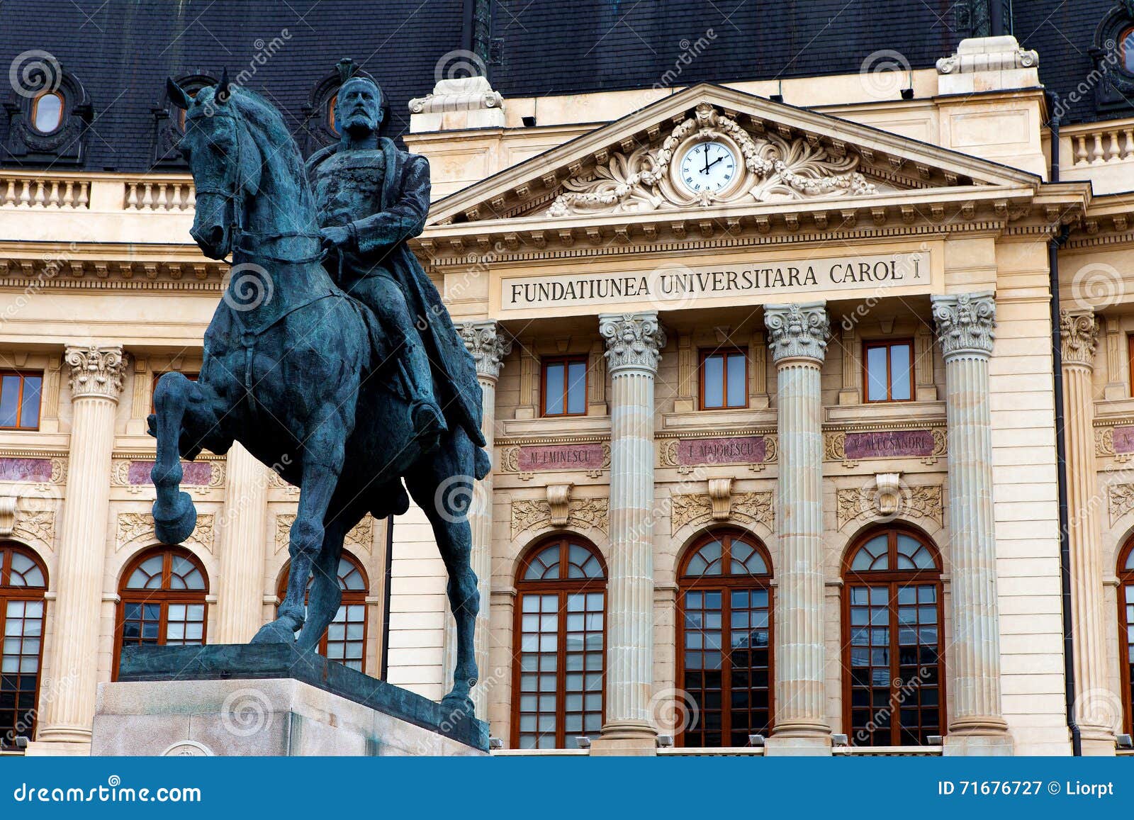 Central University Library and King Carol S Statue Editorial ...