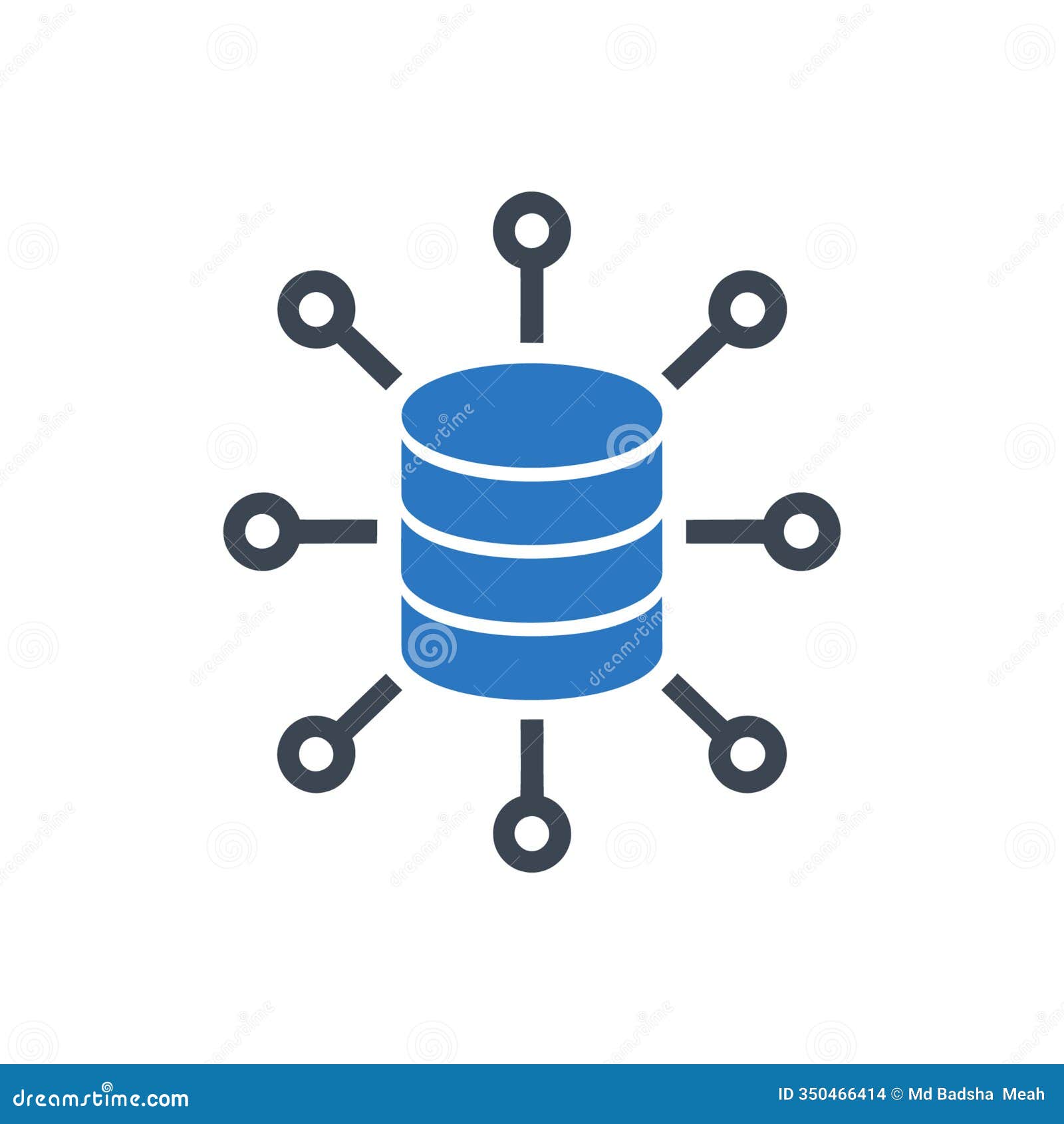 Centralised Database Network Icon Stock Vector - Illustration of sign ...