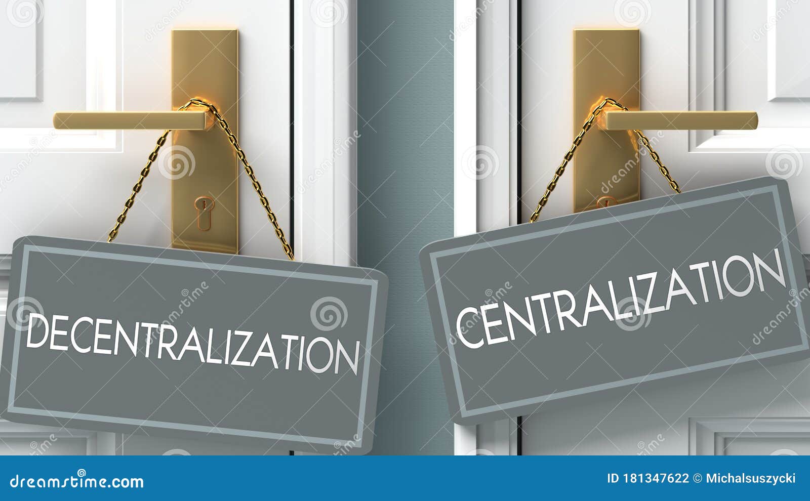 Centralization or Decentralization As a Choice, Pictured As Words ...