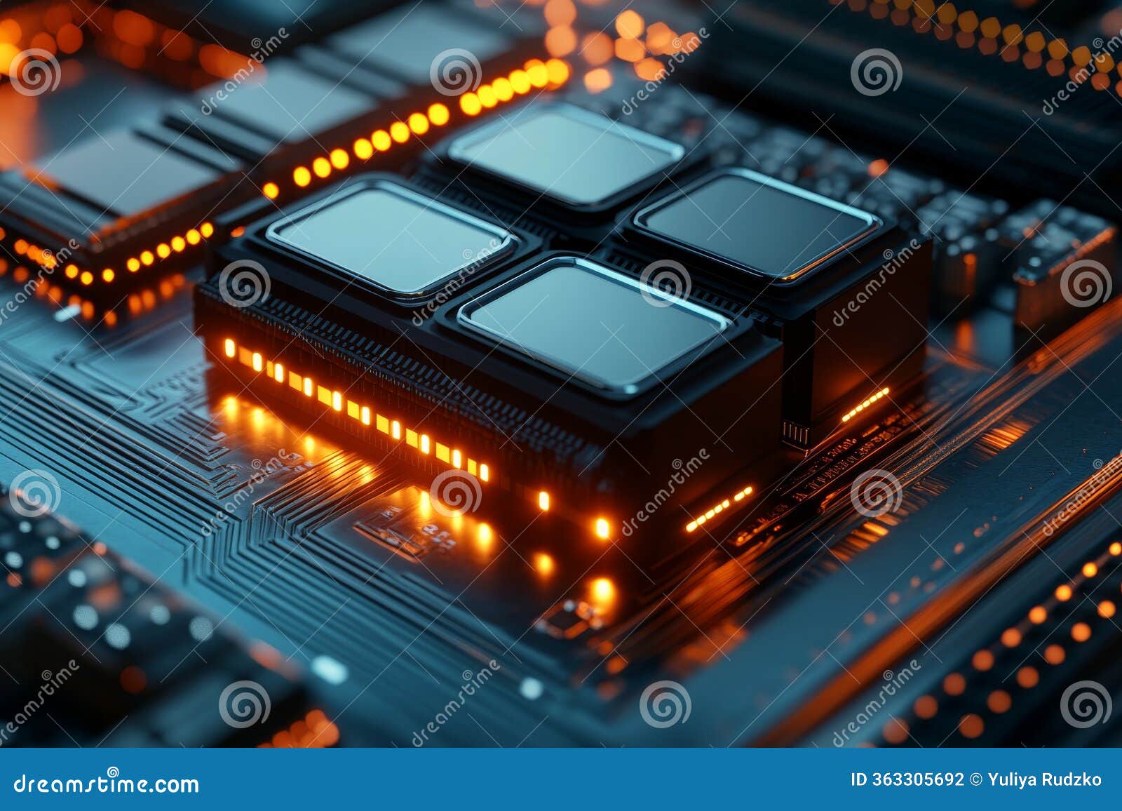 Centralized Data Facility: High-End Server Room Technology Stock Photo ...