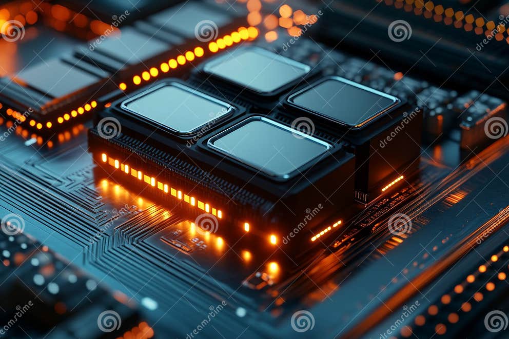 Centralized Data Facility: High-End Server Room Technology Stock Photo ...