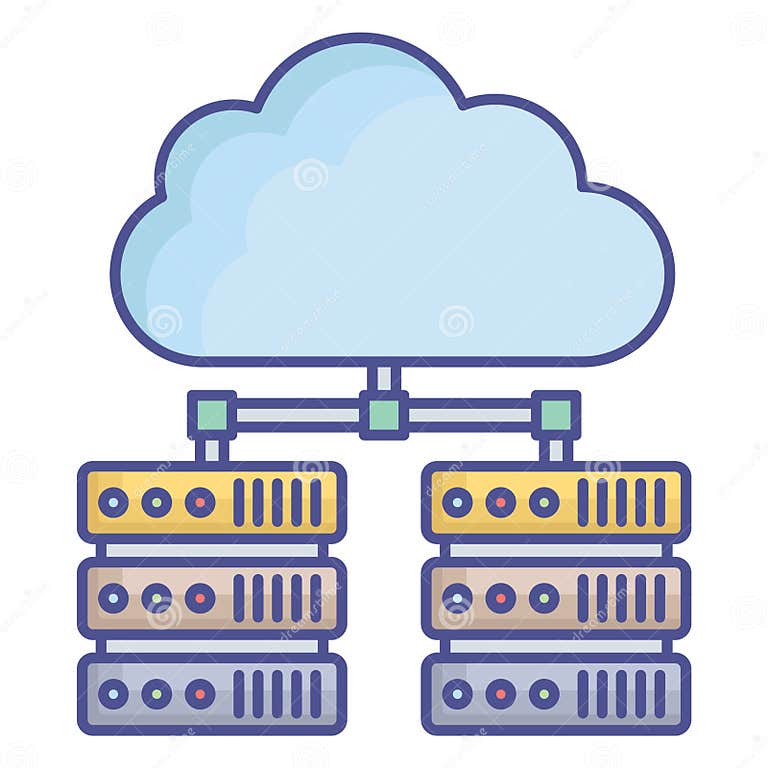 Centralized Database Fill Vector Icon Which Can Easily Modify or Edit ...