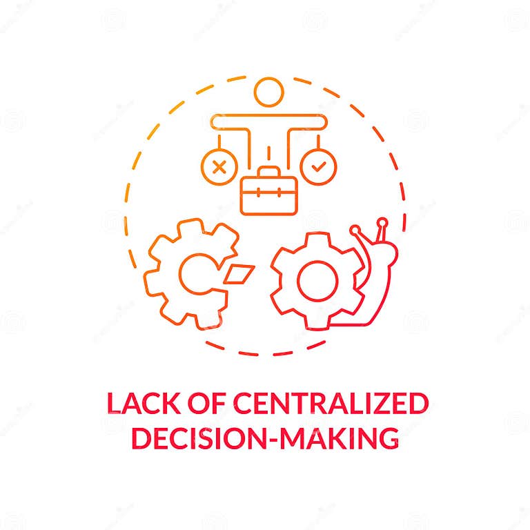 Centralized Decision-making Lack Red Gradient Concept Icon Stock Vector ... Centralized Decision-making Lack Red Gradient Concept Icon Stock Vector ...
