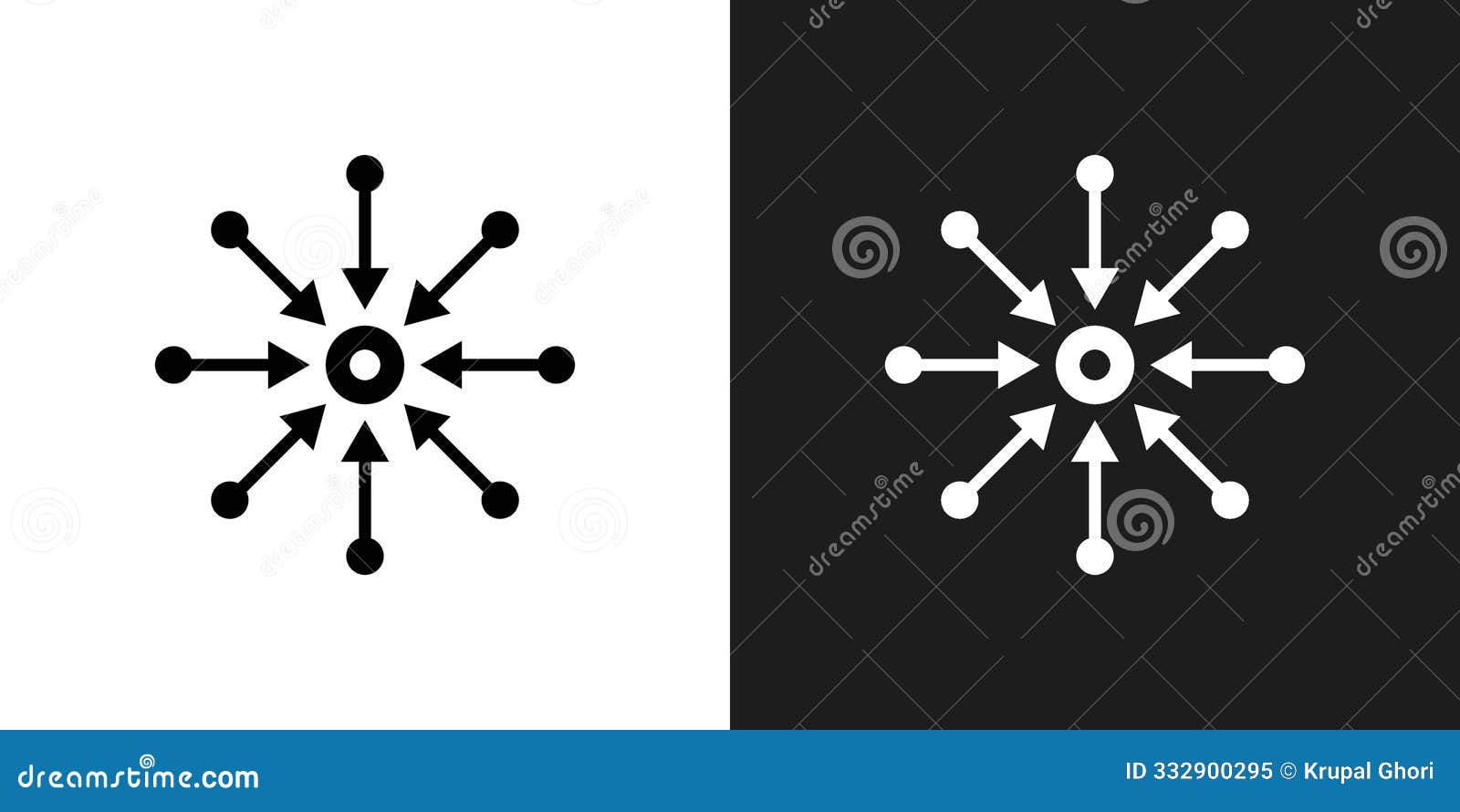 Centralized Vector Line Logo Art Icon Mark. Centralized Outline Drawing ...