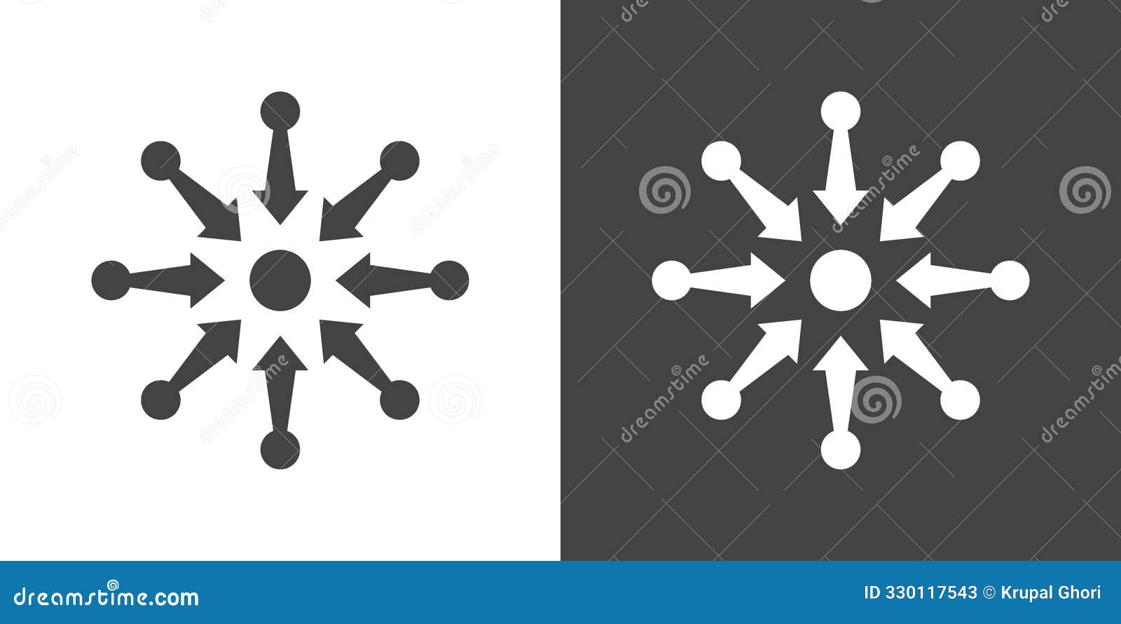 Centralized Icon Set. Enterprise Data Hub Vector Symbol. Customer ...