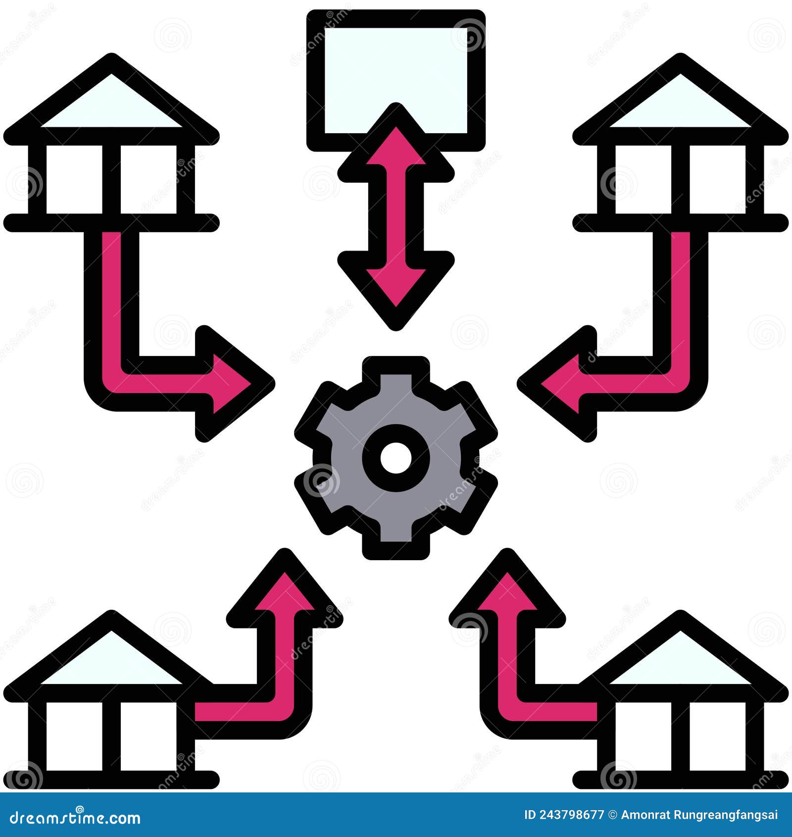 Centralized Ledger Icon, Blockchain Related Vector Illustration Stock ...
