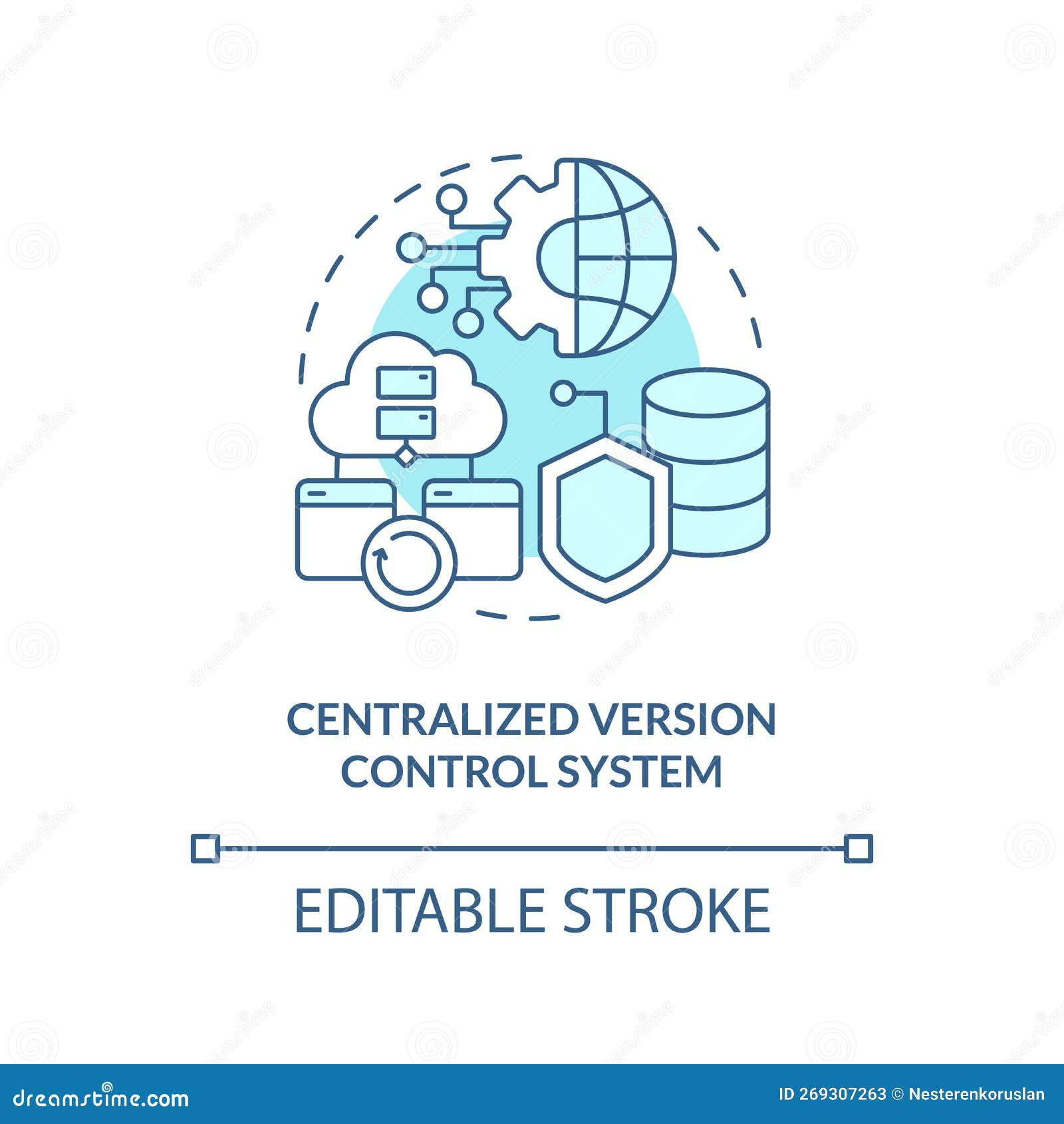 Centralized Version Control System Turquoise Concept Icon Stock Vector ... Centralized Version Control System Turquoise Concept Icon Stock Vector ...