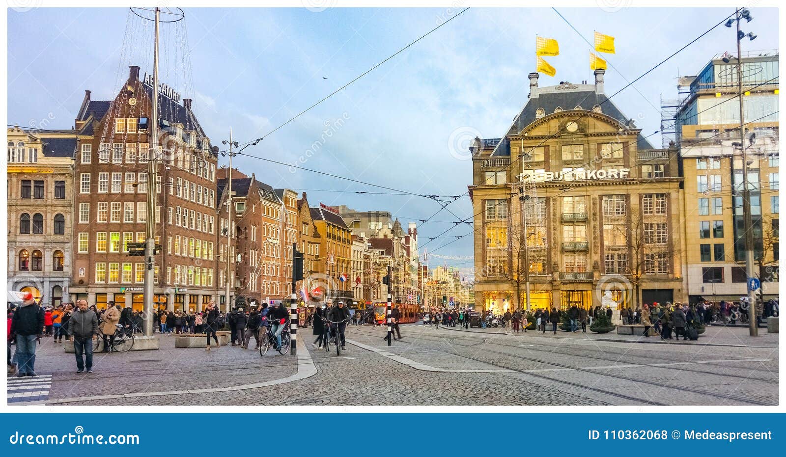 Centre of Amsterdam editorial stock photo. Image of buildings - 110362068