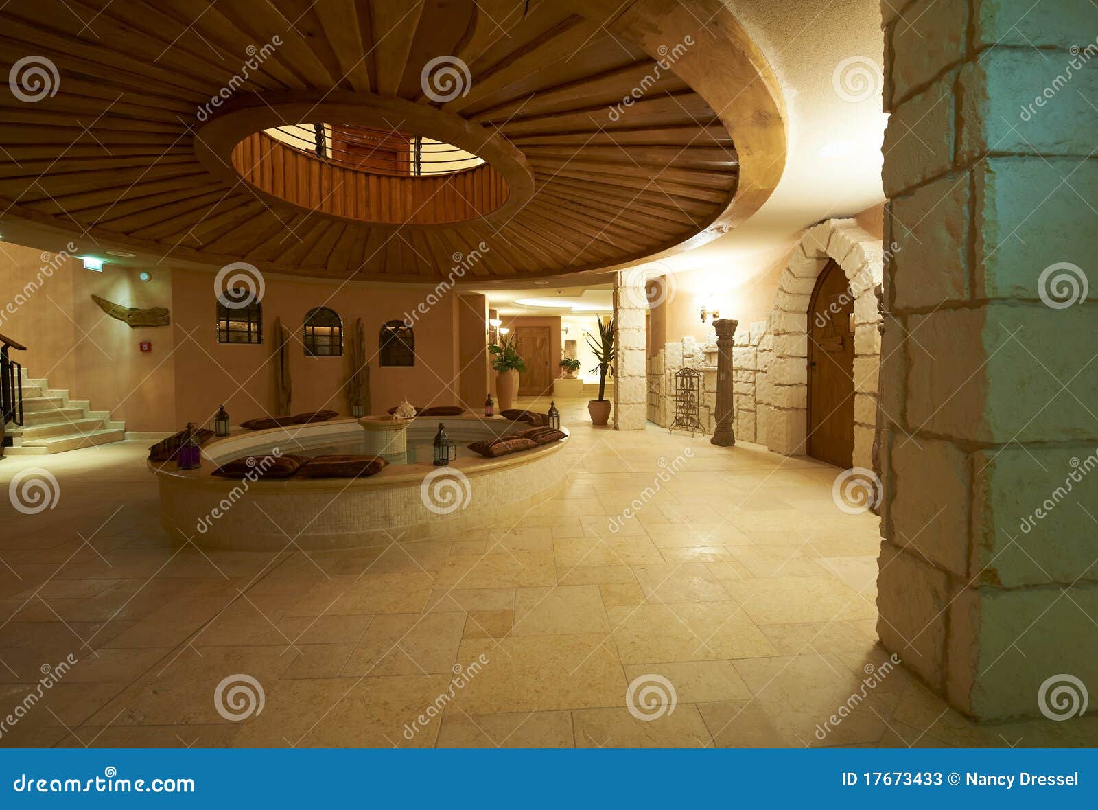 Centre of Beautiful Large Spa Stock Image - Image of caldarium ...