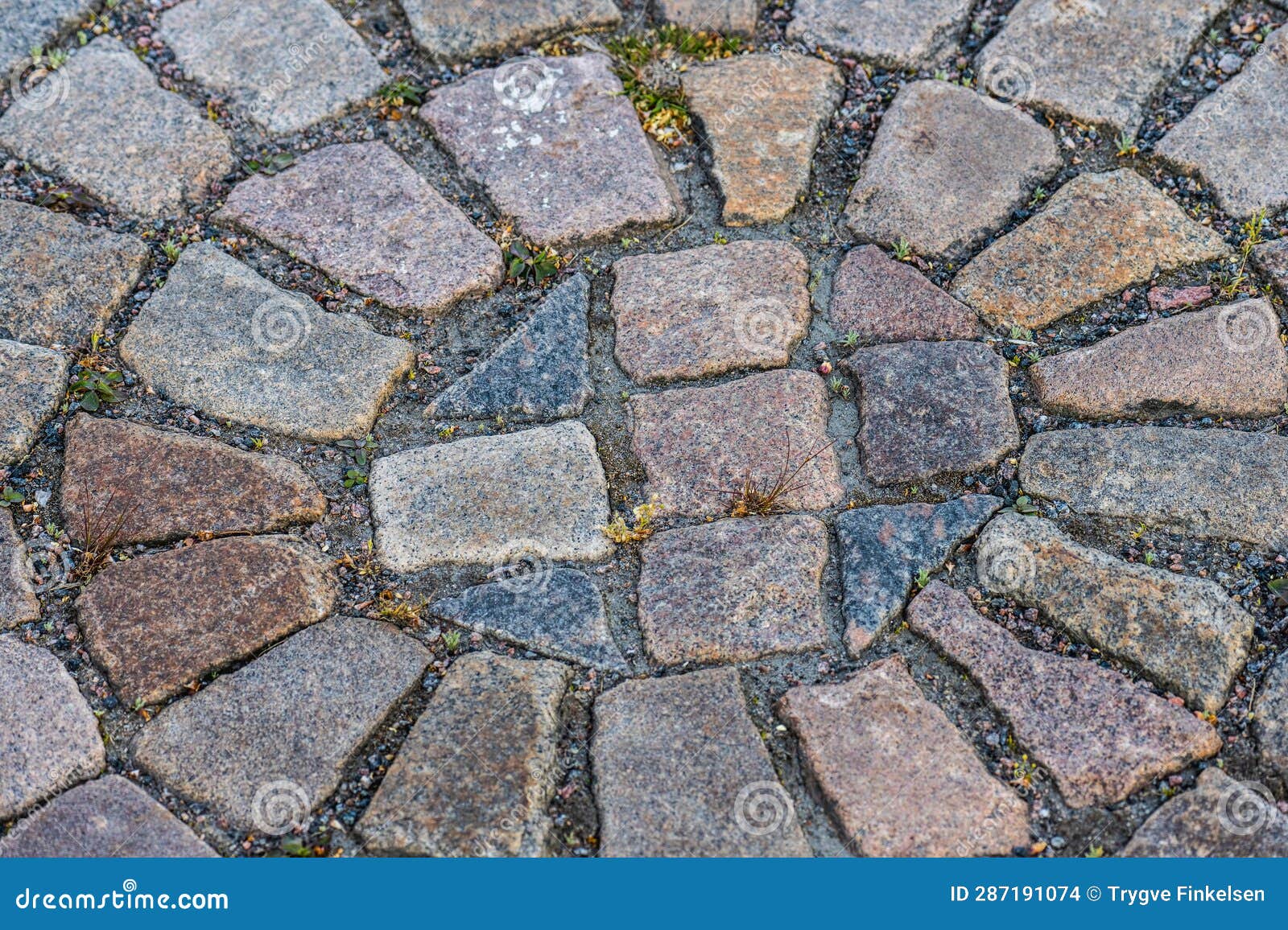 The Centre of a Cobblestone Circle.. Stock Photo - Image of brick, road ...