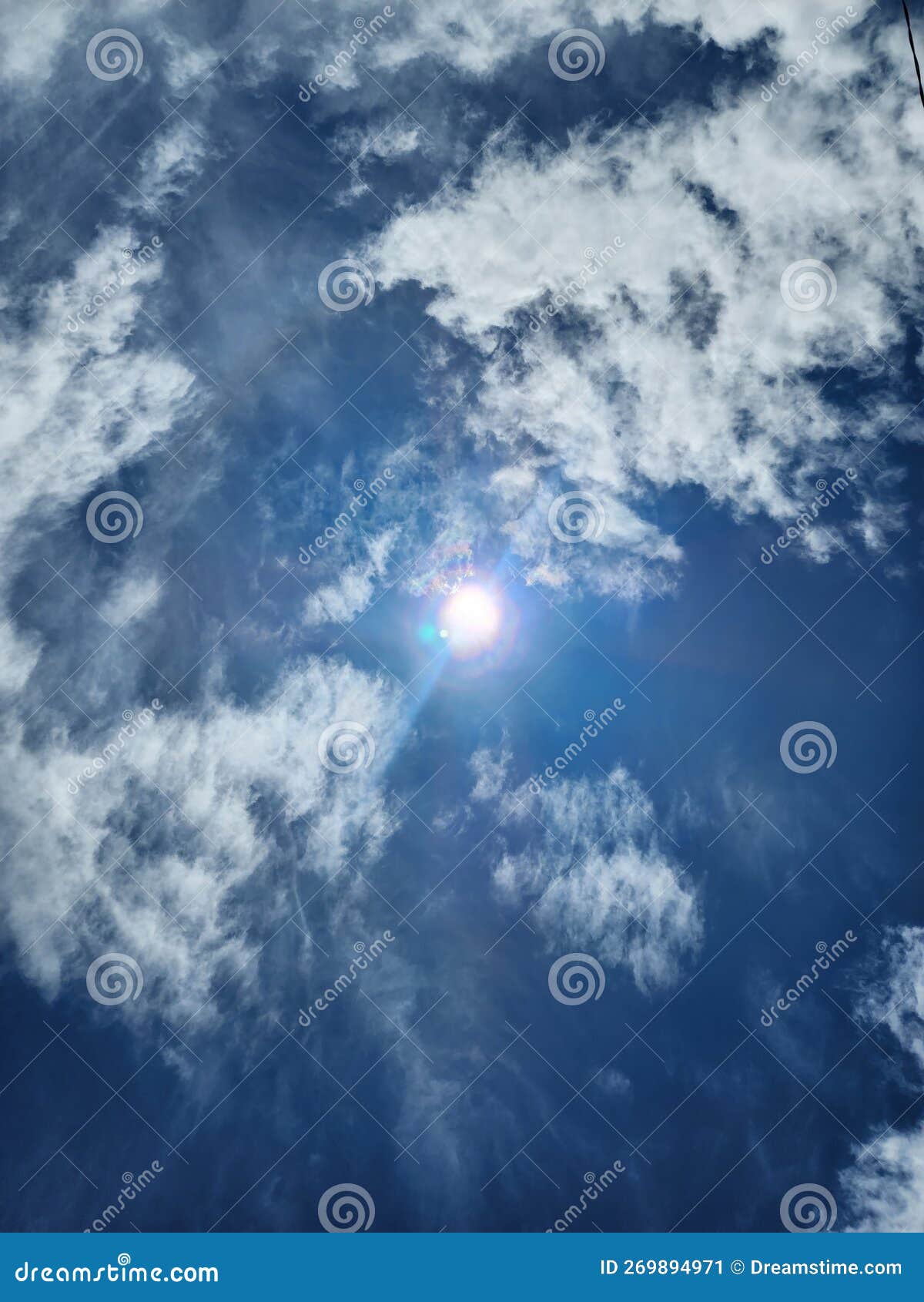 The Centre Light of Sun Around Clouds Stock Image - Image of dawn ...