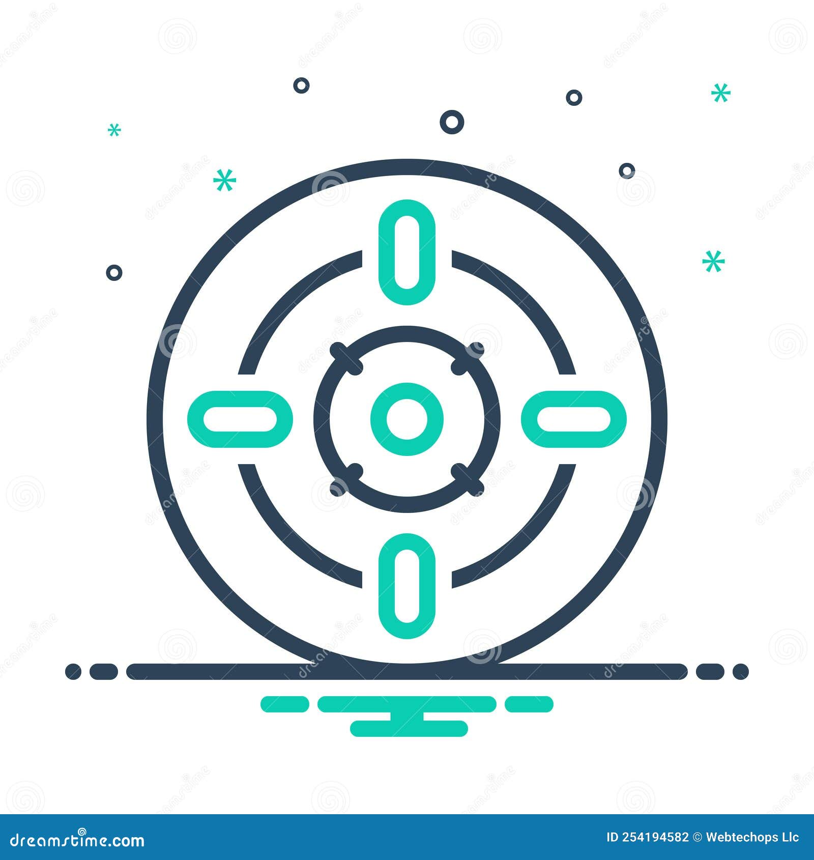 Mix Icon for Centres, Target and Circle Stock Illustration ...