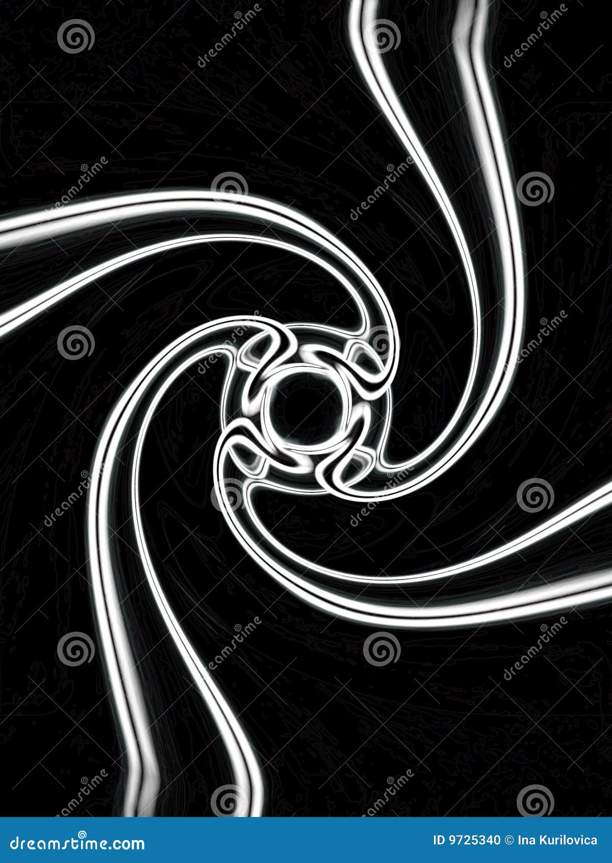 Centric Shape on Black Background Stock Illustration - Illustration of ...