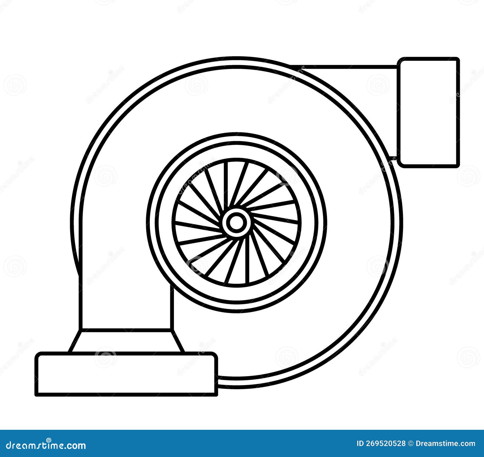 Centrifugal Compressor Contour Illustration Stock Vector - Illustration ...