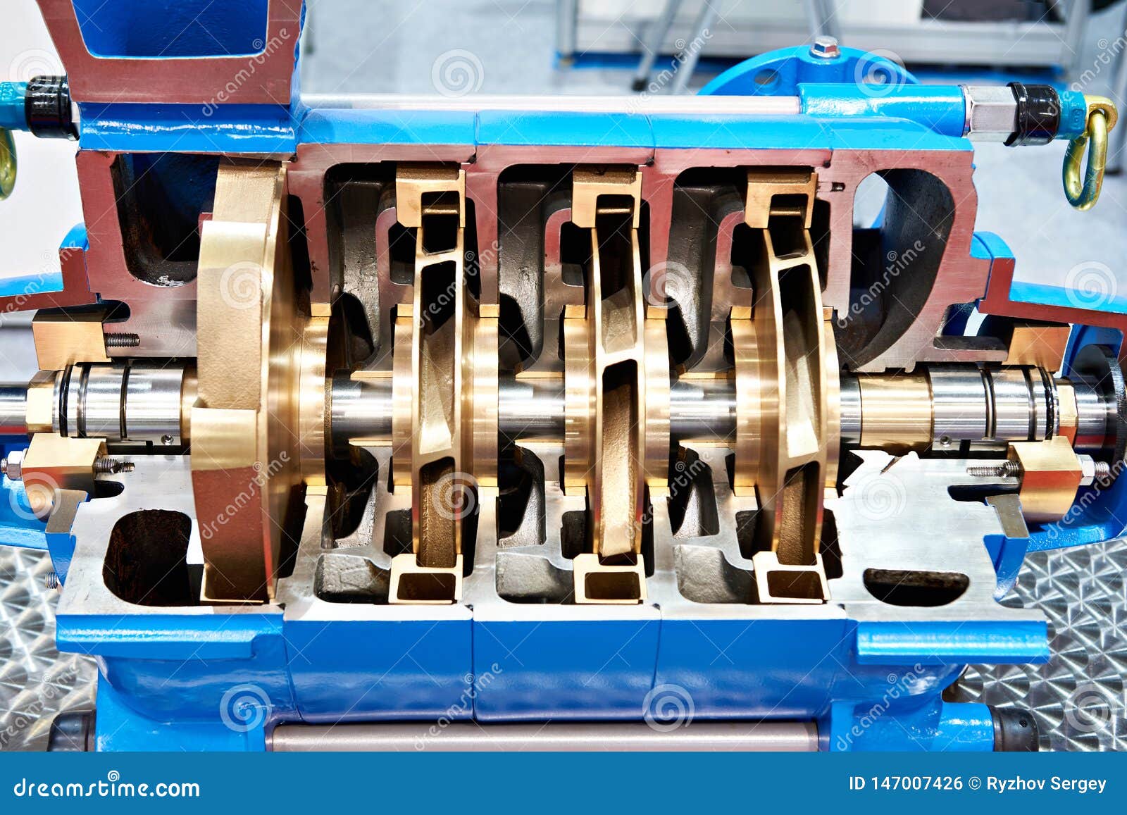 Centrifugal Pump in Cross Section Stock Photo - Image of equipment ...