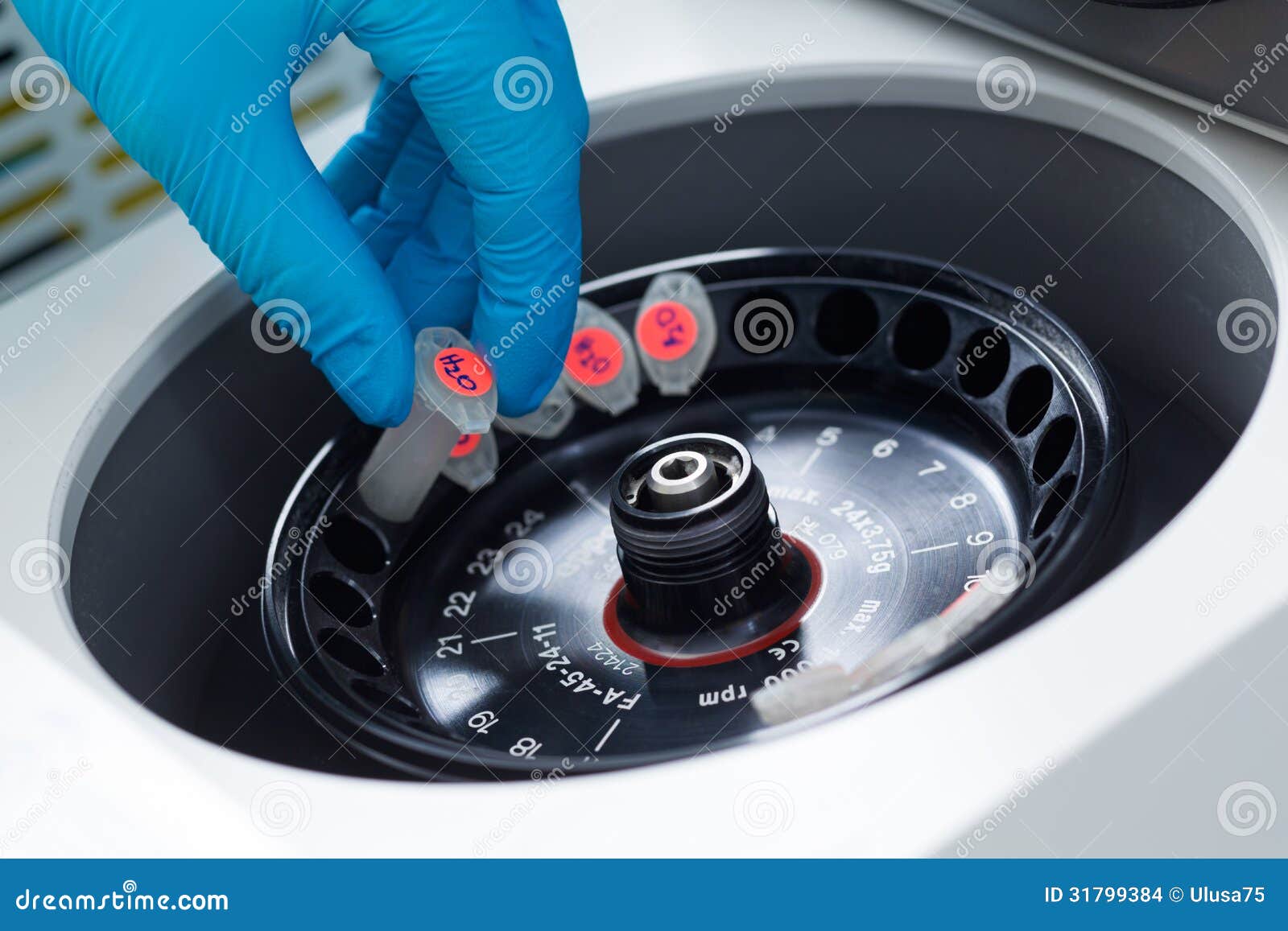Centrifuge with tubes stock photo. Image of hand, chemistry - 31799384