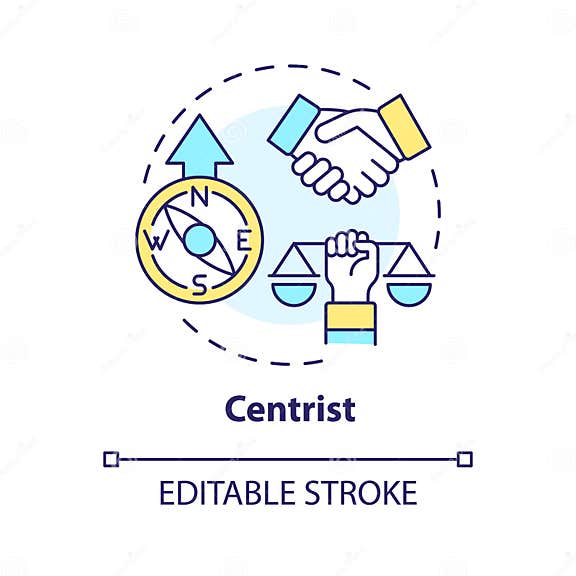 Centristic Ideology Multi Color Concept Icon Stock Illustration ... Centristic Ideology Multi Color Concept Icon Stock Illustration ...