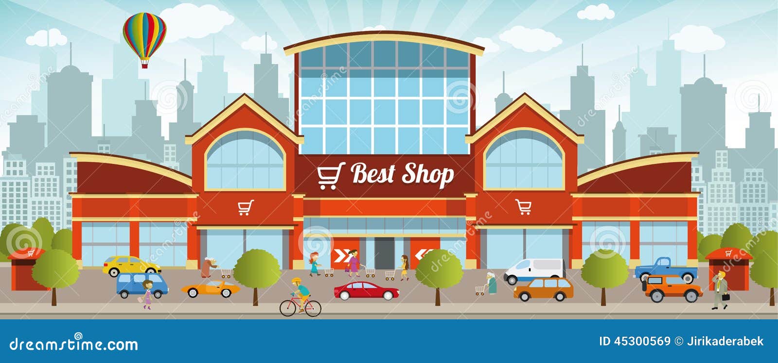 Edificio Del Centro Comercial Clipart