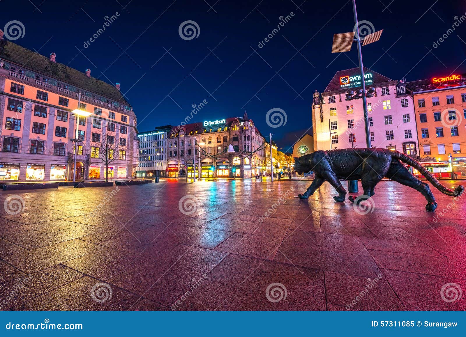 Centro Da Cidade De Oslo, Noruega Imagem Editorial - Imagem de ...