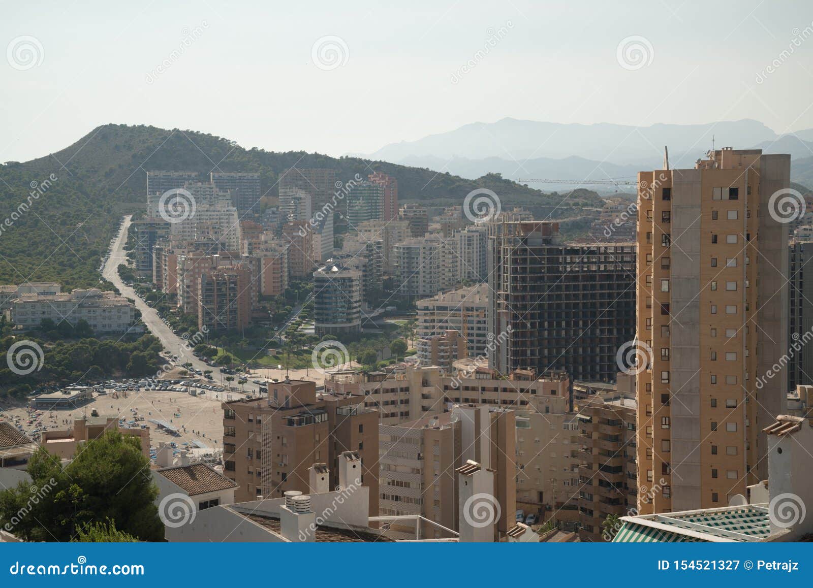 Centro De Benidorm, Espanha Fotografia Editorial - Imagem de aéreo ...