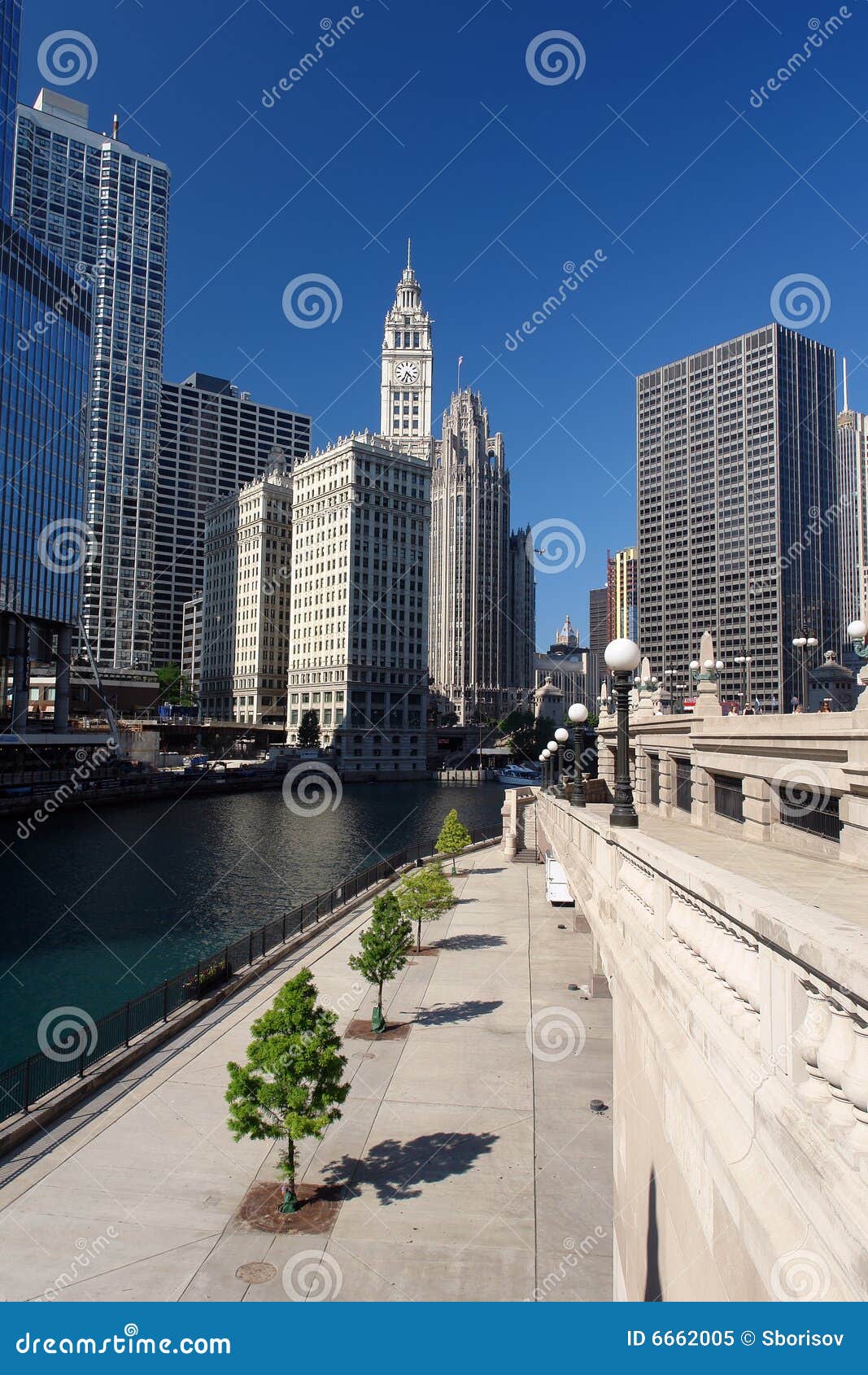 Centro De Ciudad De Chicago Imagen de archivo - Imagen de cityscape ...
