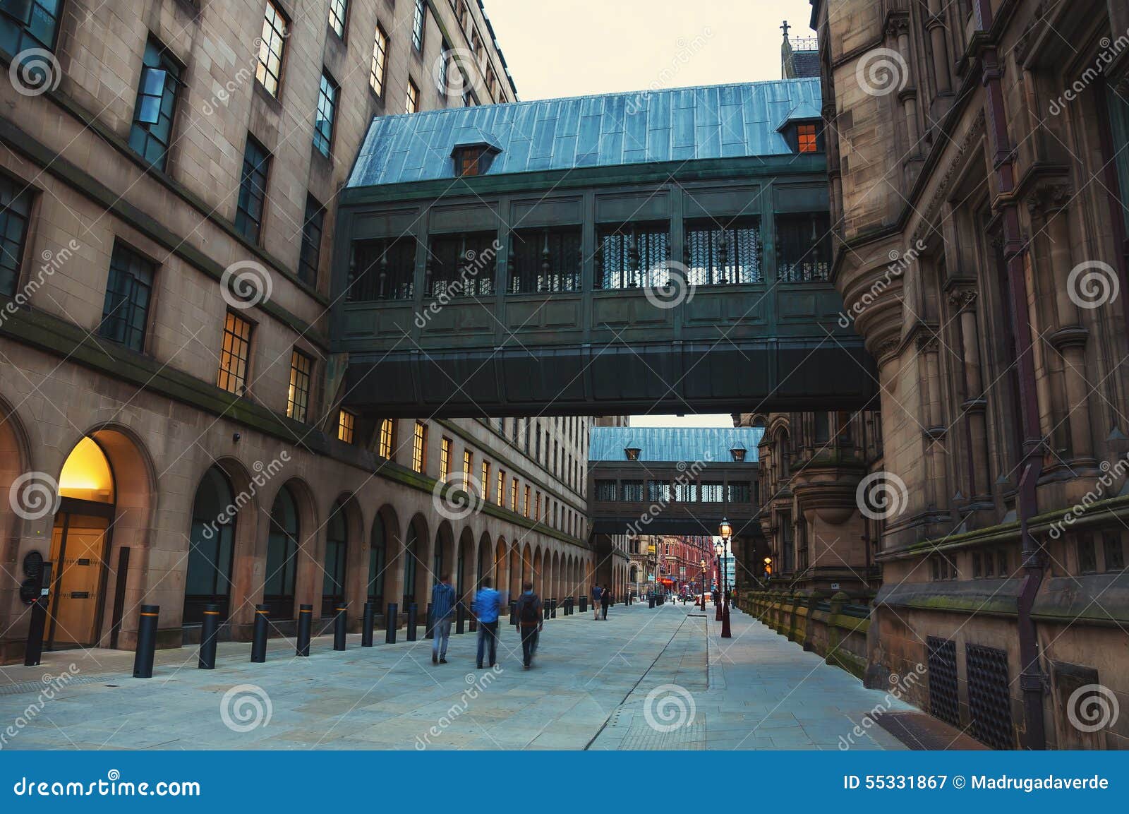 Centro De Ciudad De Manchester, Reino Unido Imagen de archivo - Imagen ...