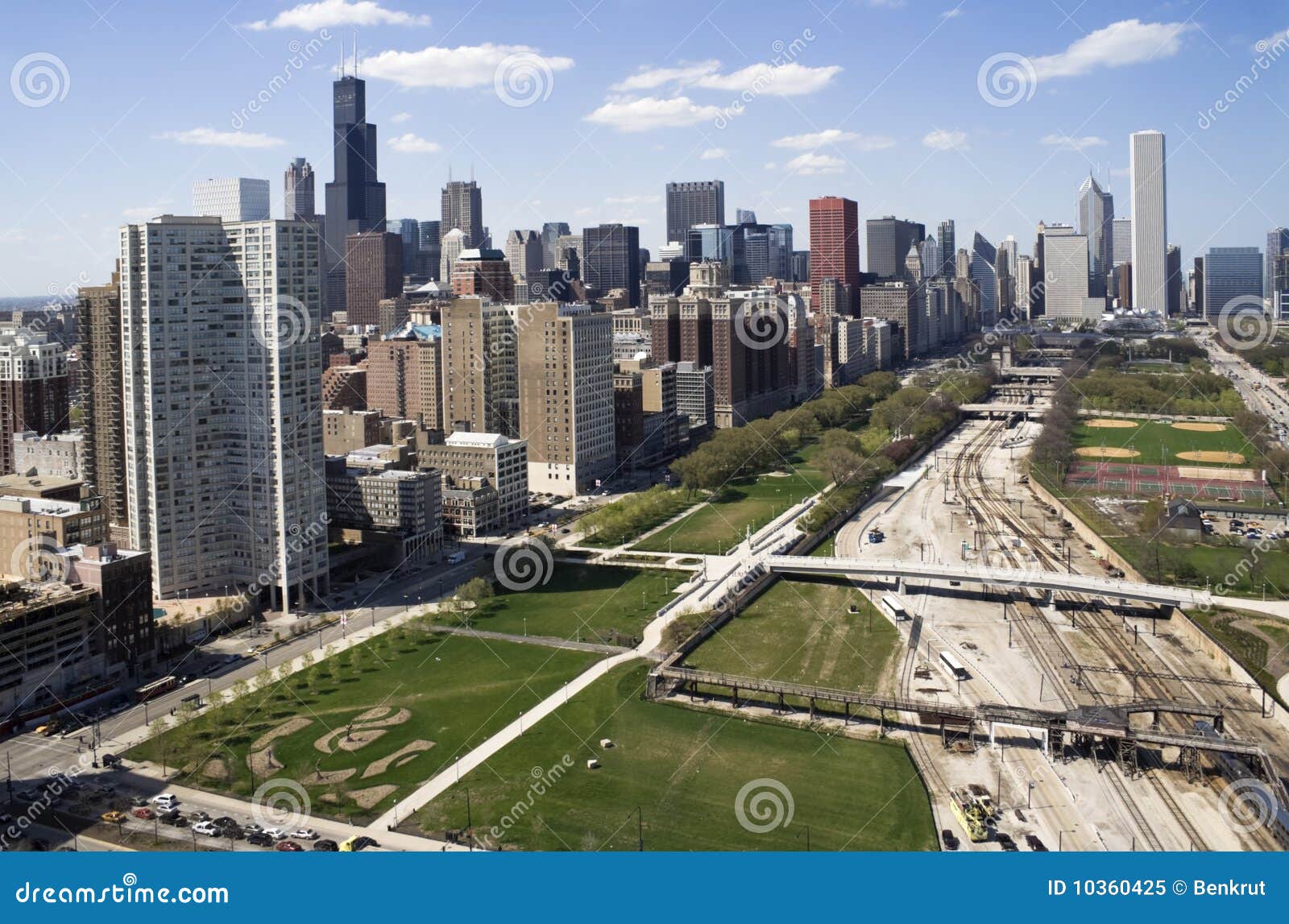 Centro De La Ciudad De Chicago Imagen de archivo - Imagen de ciudad ...