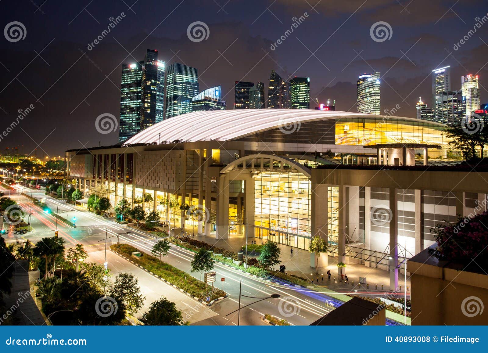 Centro De Marina Bay Sands Expo Convention Foto de archivo editorial ...