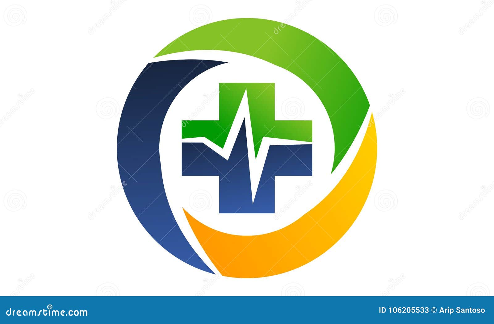 Centro De Salud Logo Design Template Ilustración del Vector ...