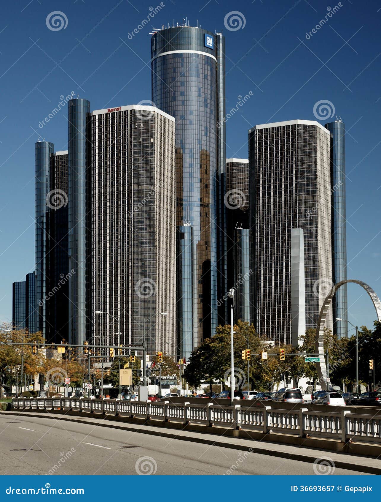 Centro Del Renacimiento De Detroit Fotografía editorial - Imagen de ...