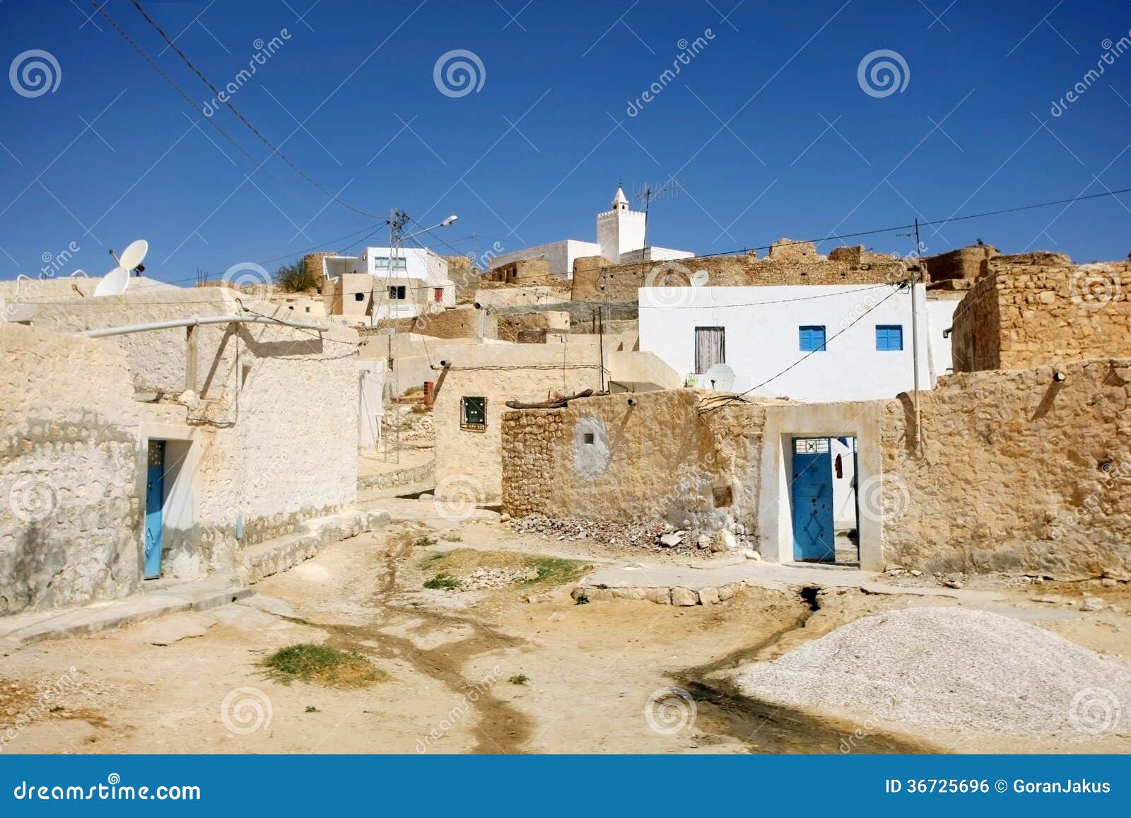 Centro di Tamezret fotografia stock. Immagine di nomade - 36725696