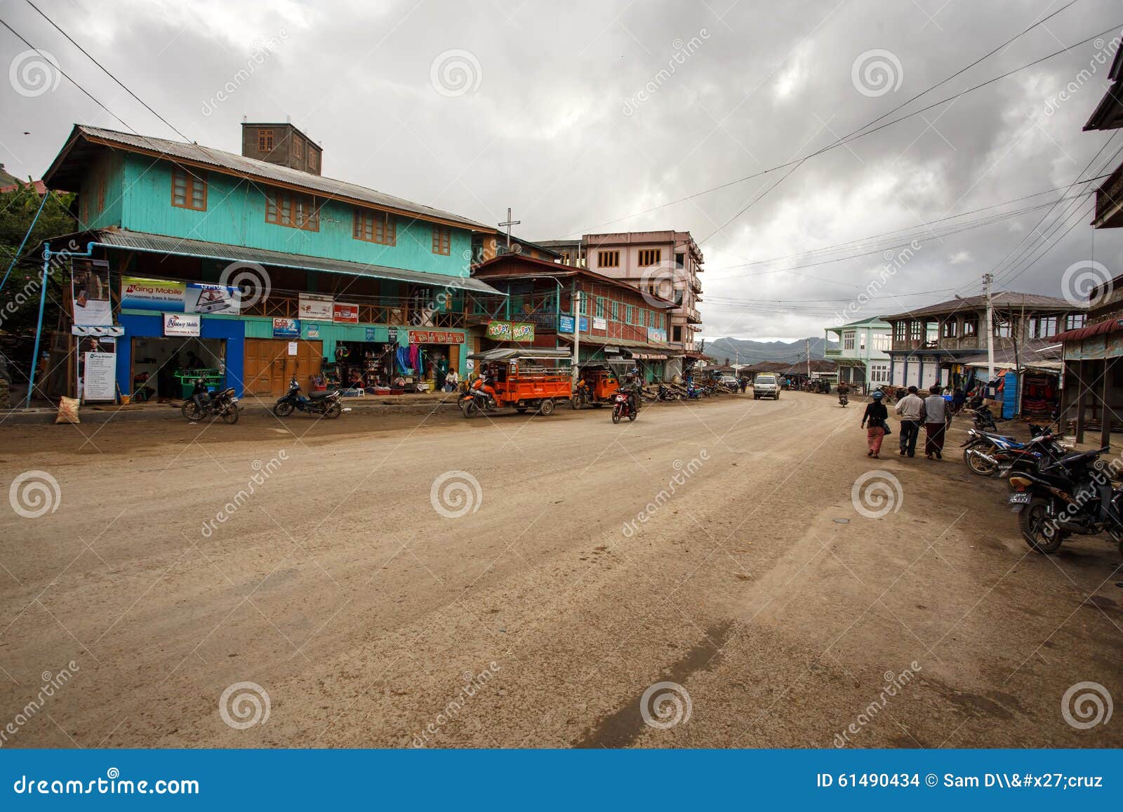 Centro Edificato Di Hakha in Chin State, Myanmar Immagine Stock ...