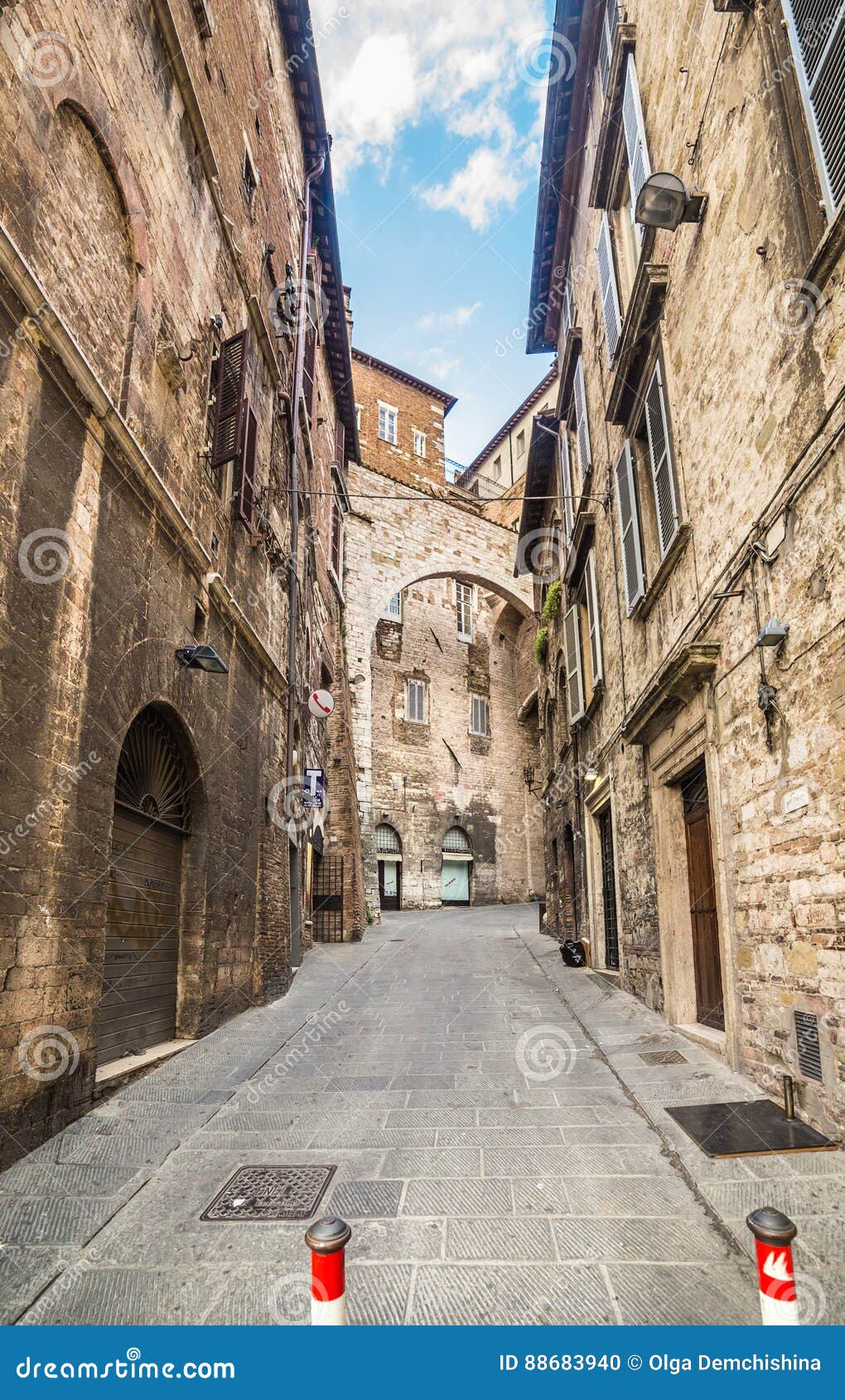 Centro Storico Di Perugia, Umbria, Italia Fotografia Stock - Immagine ...