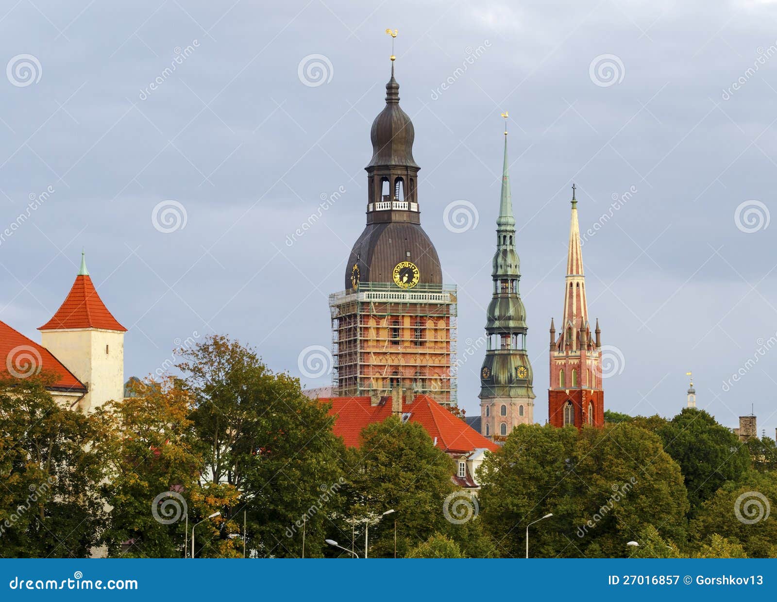 Centro Storico Di Riga, Latvia Immagine Stock - Immagine di colorato ...
