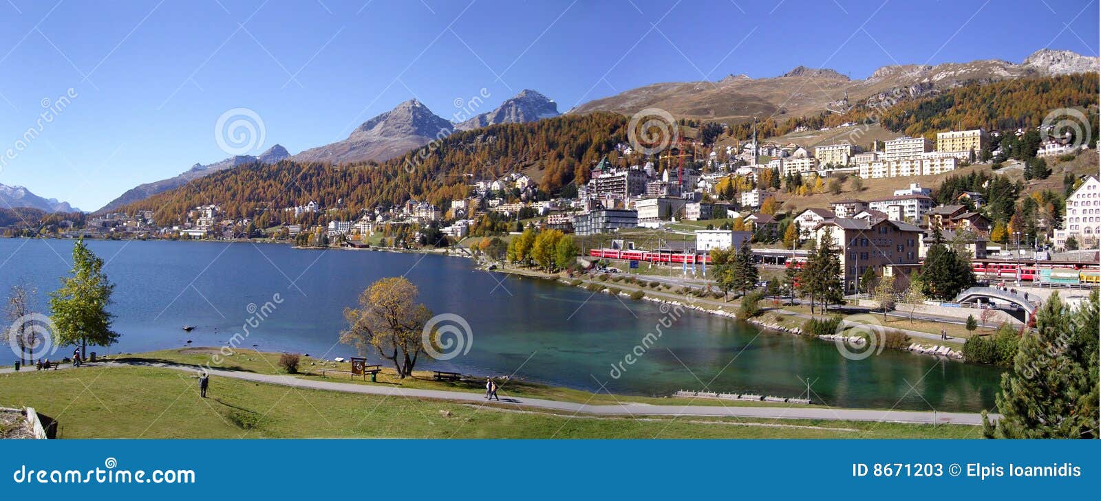 Centro Turístico Del St. Moritz Imagen de archivo - Imagen de ...