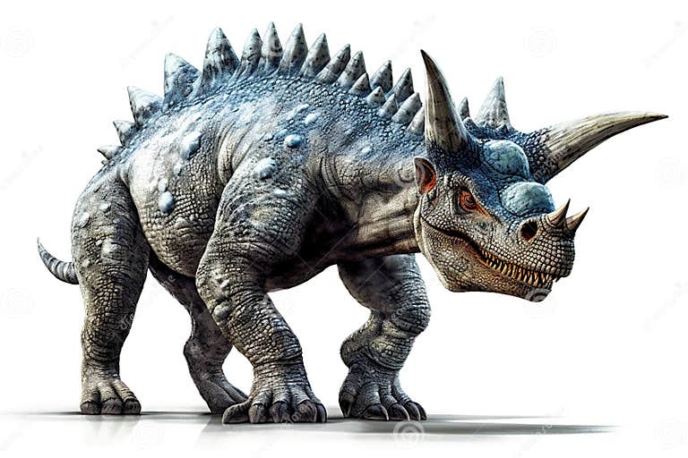 Centrosaurus. Dinosaur, Realistic Image with White Background Stock ...