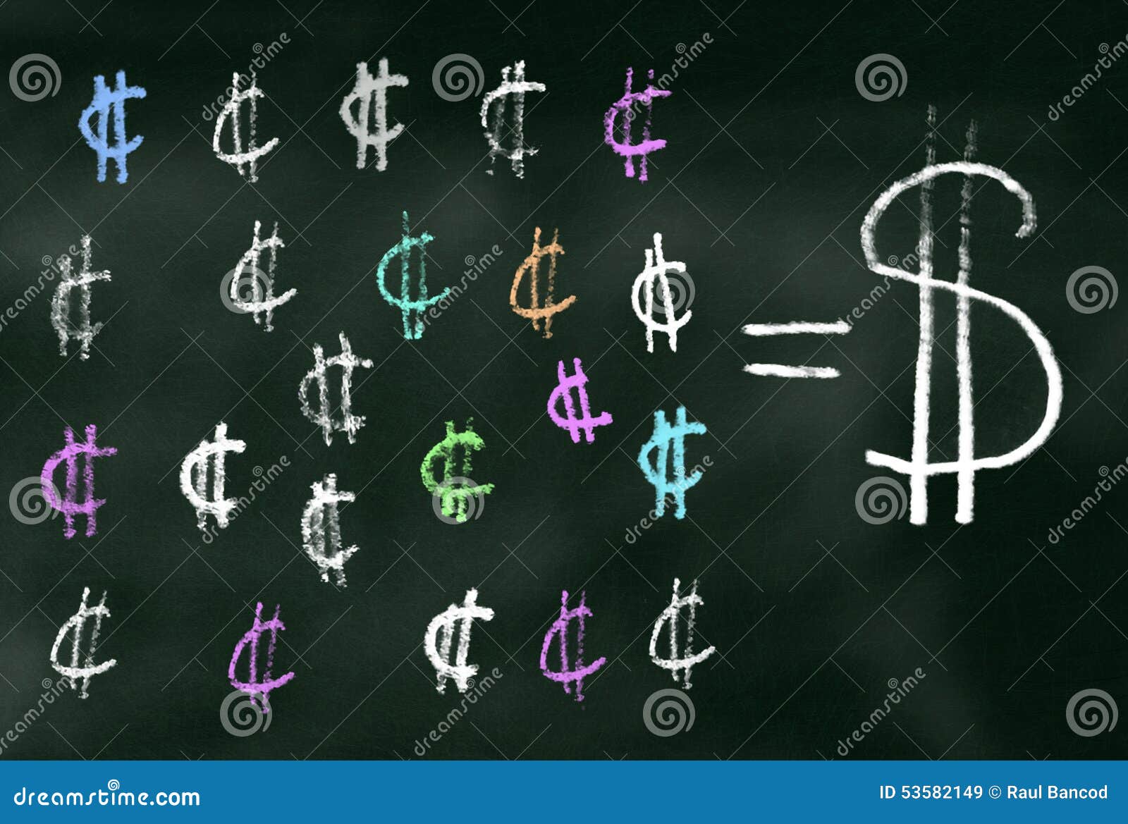 Cents and Dollar Signs Illustration Stock Illustration - Illustration ...
