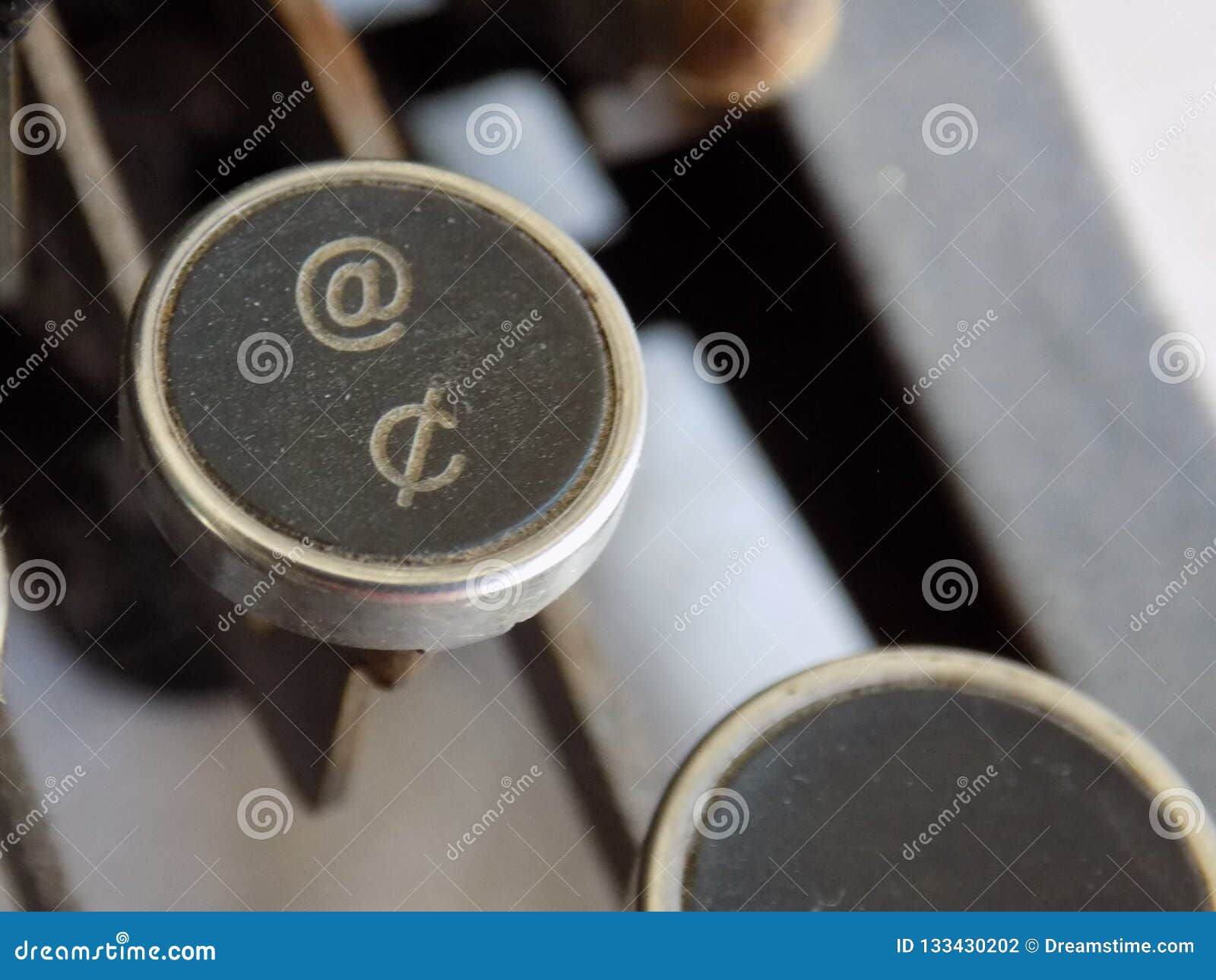 At and Cents Old Keyboard Style Stock Photo - Image of keyboard, unique ...