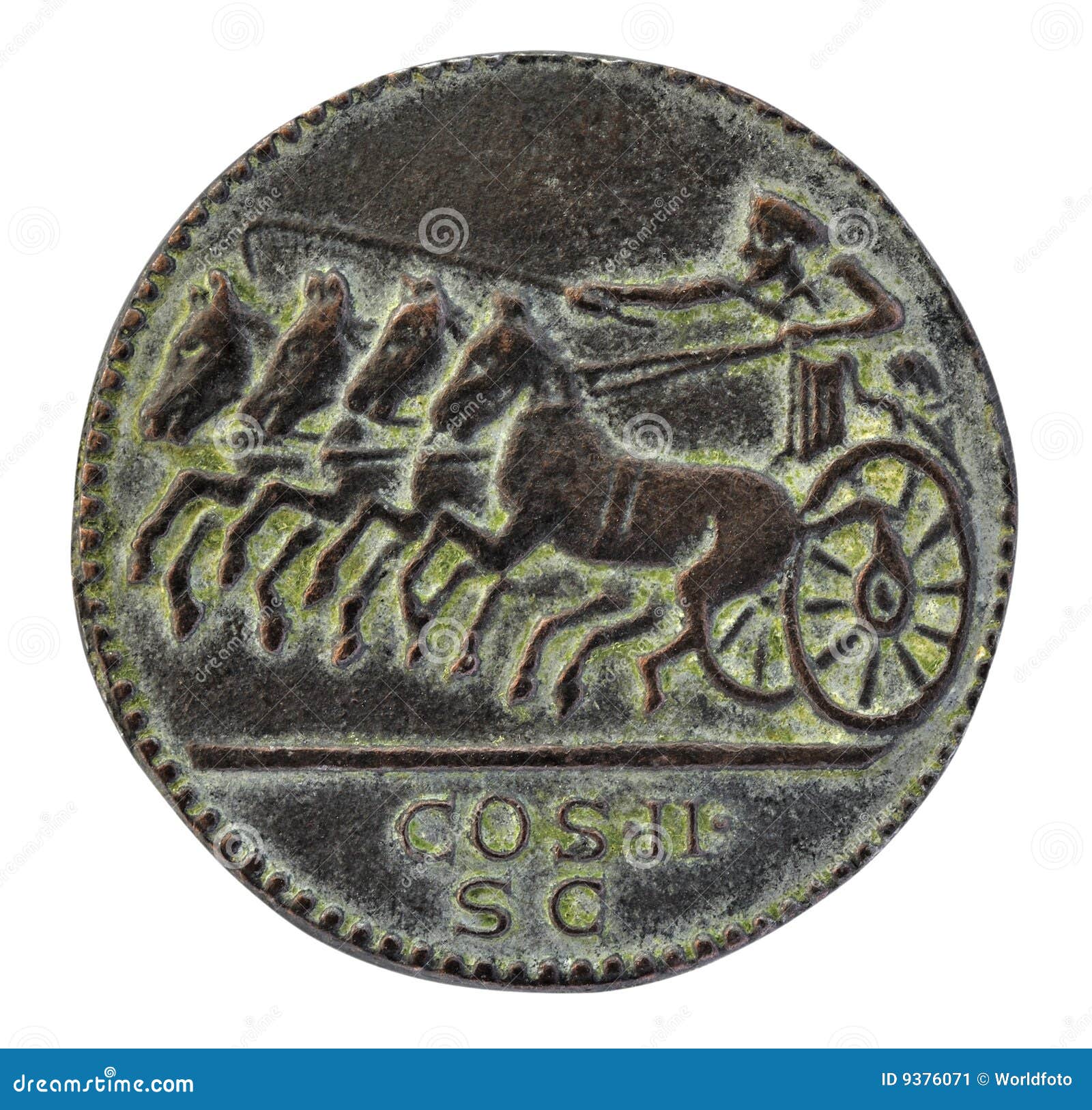 Centurion And Chariot On Old Roman Coin Royalty-Free Stock Photo ...