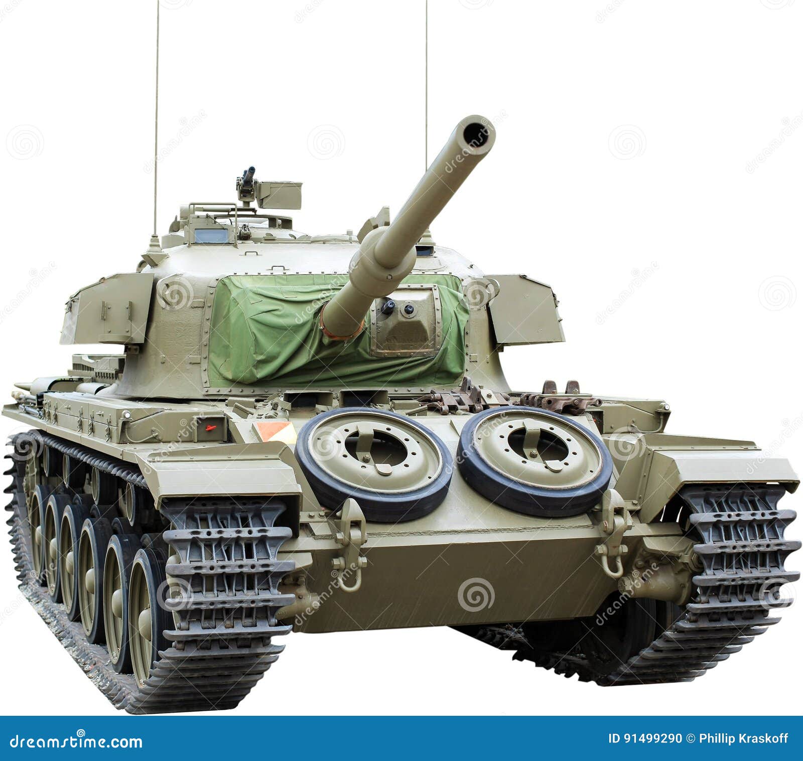 Centurion Tank Isolated on White Stock Photo - Image of weapon, armour ...
