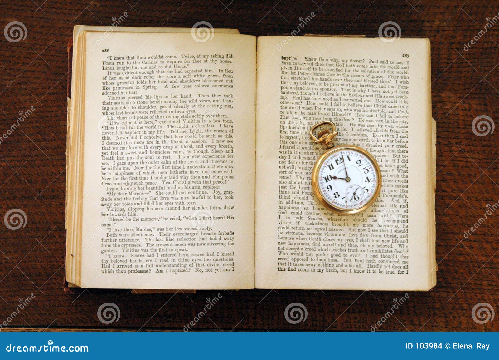 Century Old Book and Pocket Watch Stock Photo - Image of media, reader ...