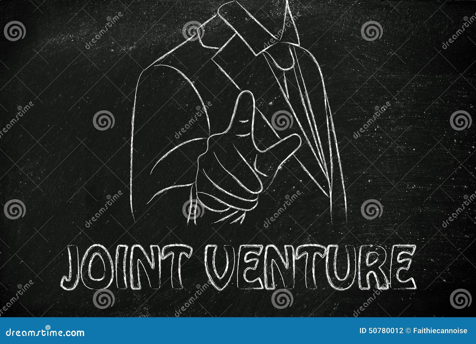 Ceo or Business Man Pointing Forward, with the Writing Joint Venture ...