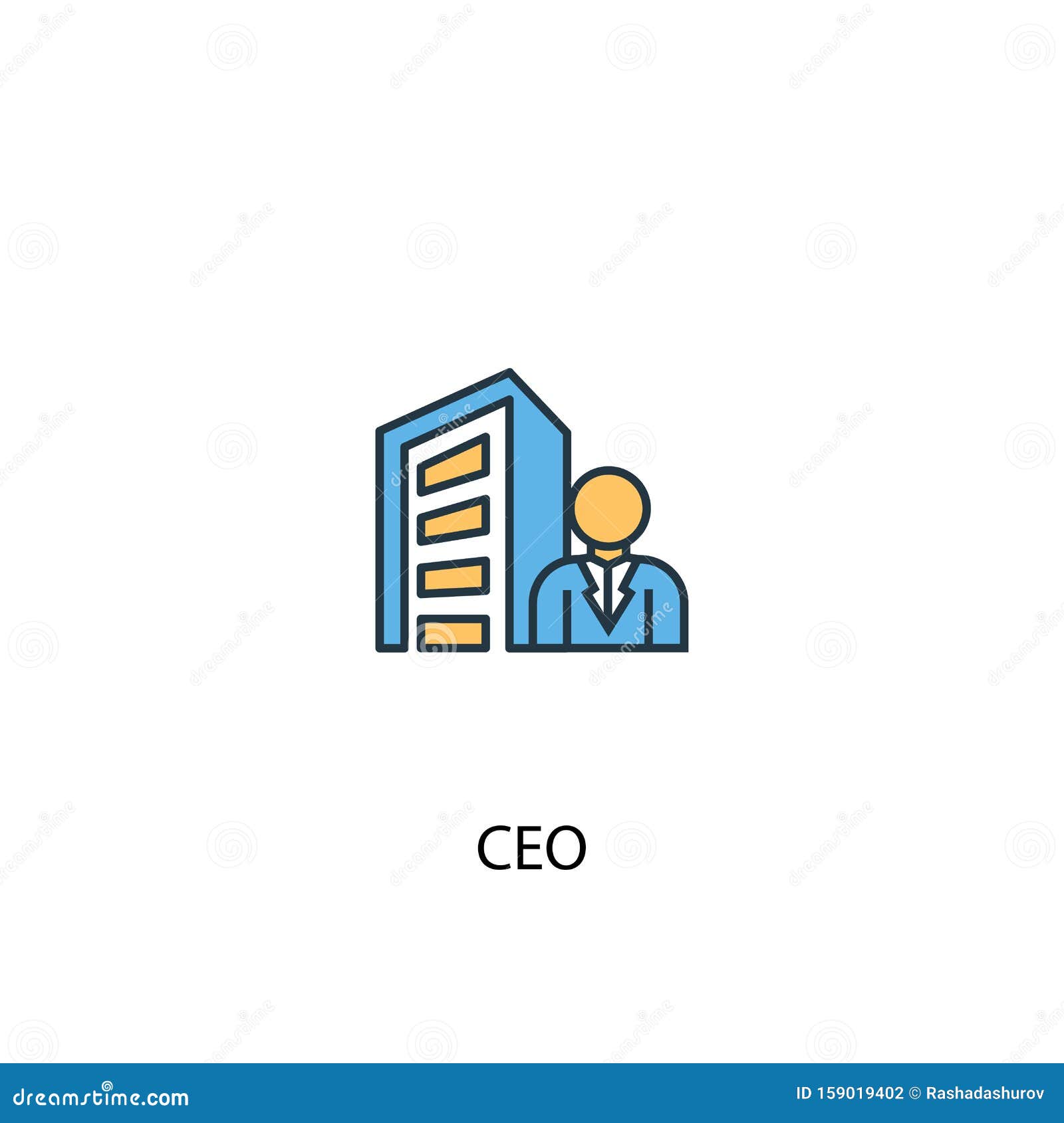 CEO Concept 2 Colored Line Icon Stock Vector - Illustration of user ...