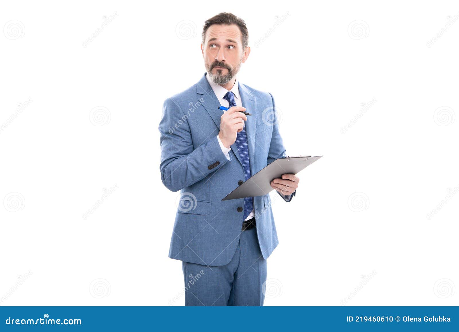 Ceo with Construction Documents. Mature Boss with Clipboard. Signing a ...