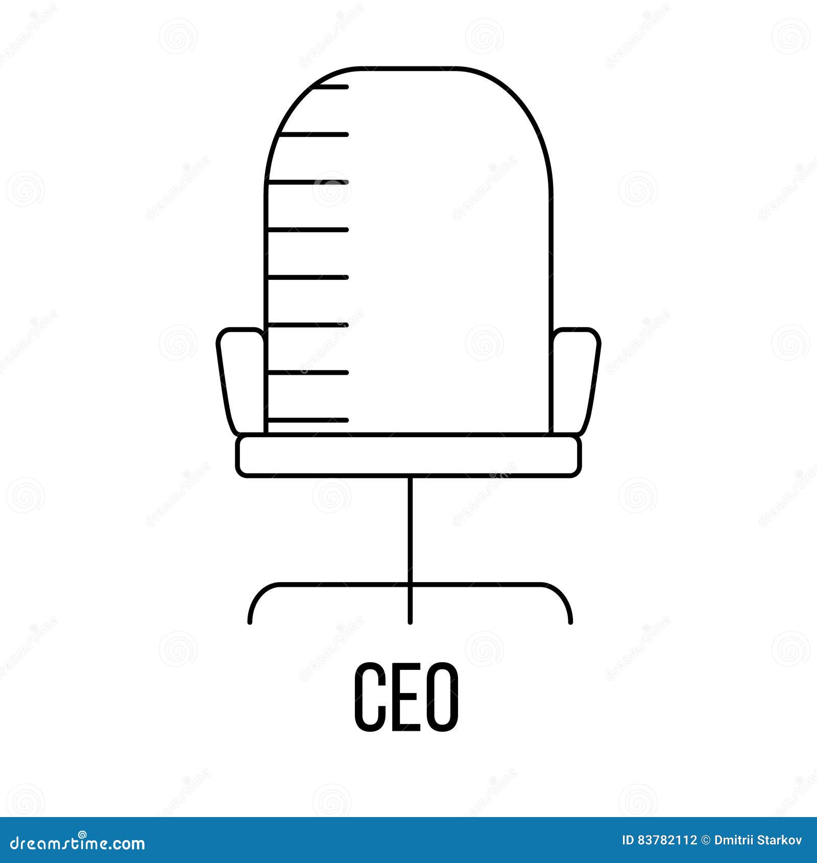 CEO Icon or Logo Line Art Style. Stock Vector - Illustration of ...