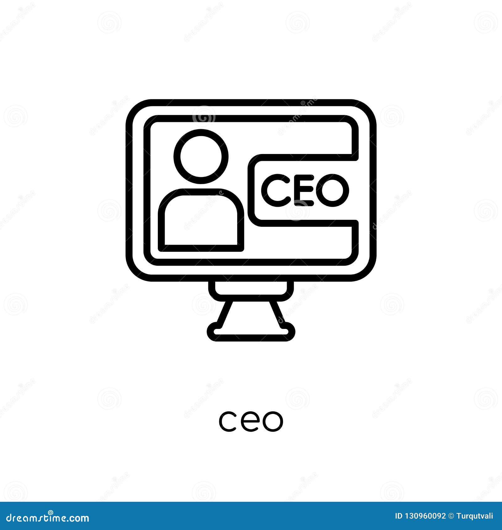 Ceo Icon from Startup Collection. Stock Vector - Illustration of black ...