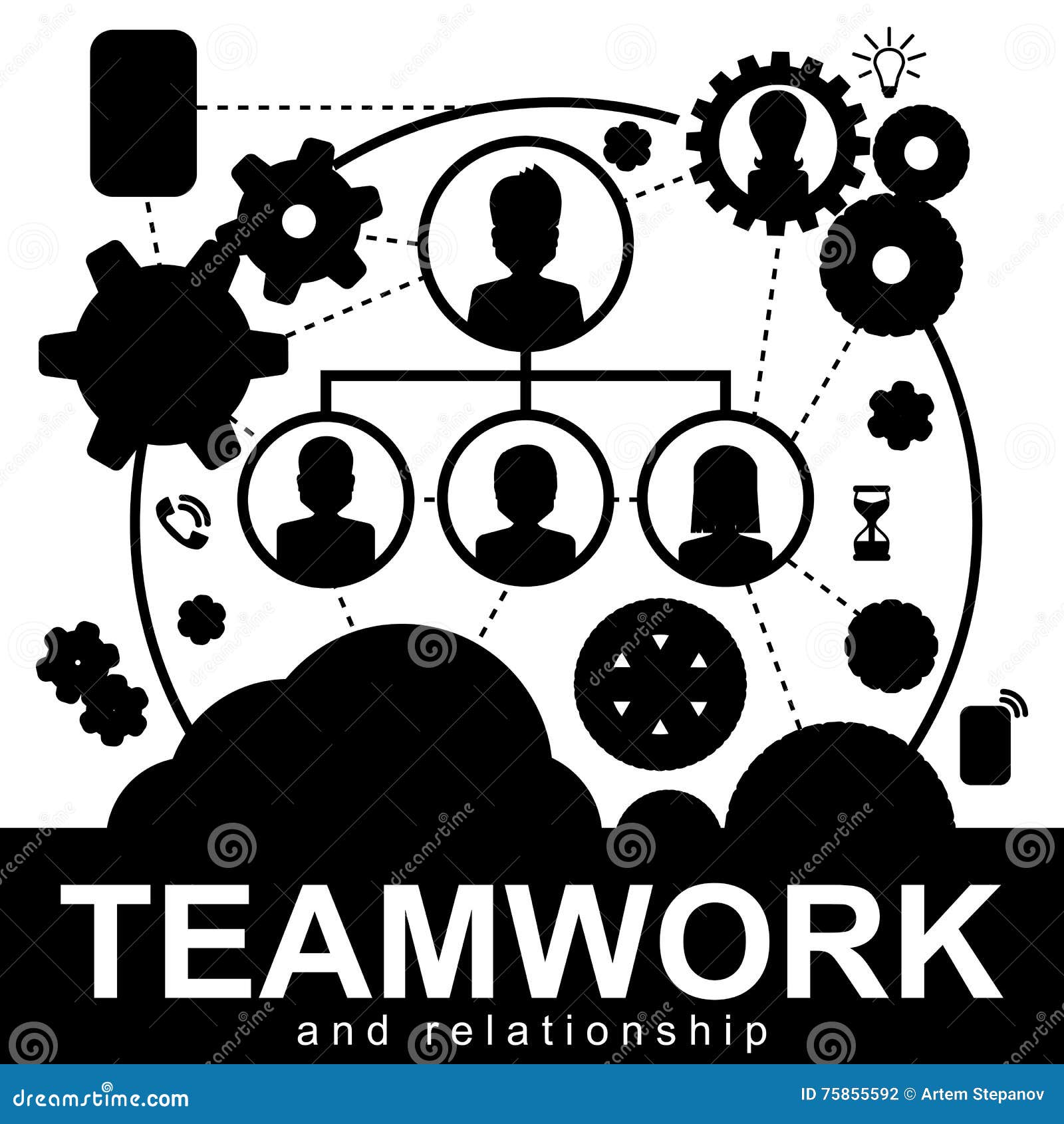 Organizational Materials Linear Icons Set. Folders, Binders, Dividers ...