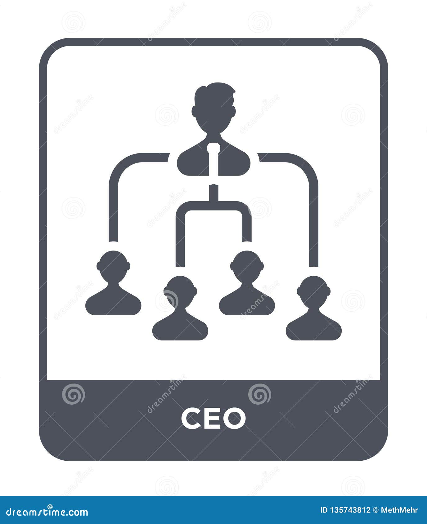 Ceo Icon In Trendy Design Style Ceo Icon Isolated On White Background